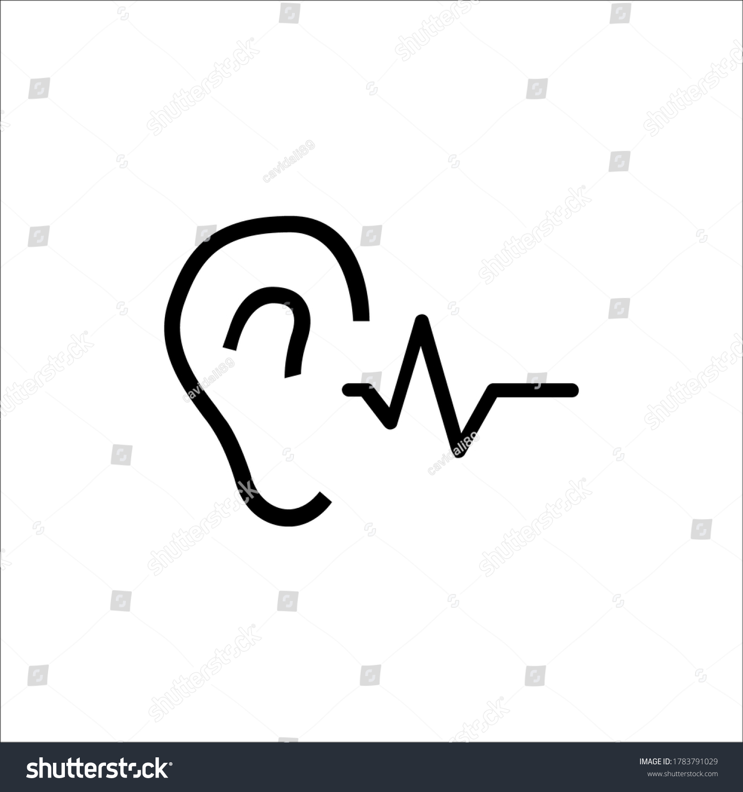 Ear Hearing Vector Icon Collection Stock Vector (Royalty Free ...