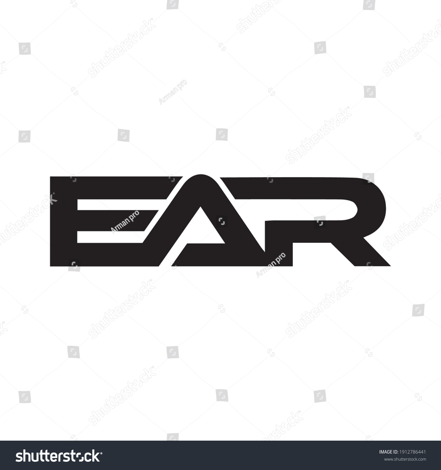 Ear Letter Logo Design Vector Stock Vector (Royalty Free) 1912786441