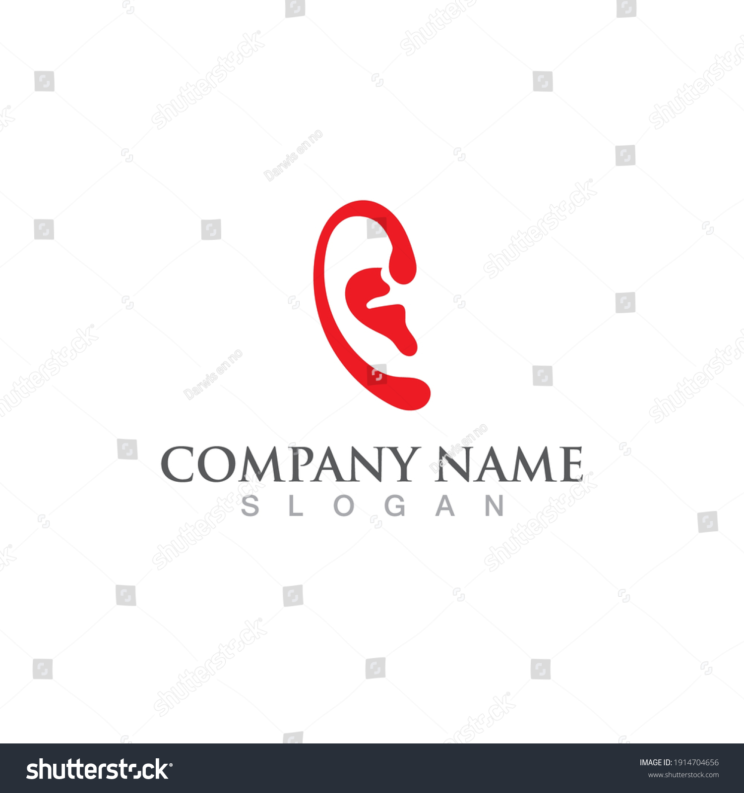 logotipo de oído y vector de: vector de stock (libre de regalías ...
