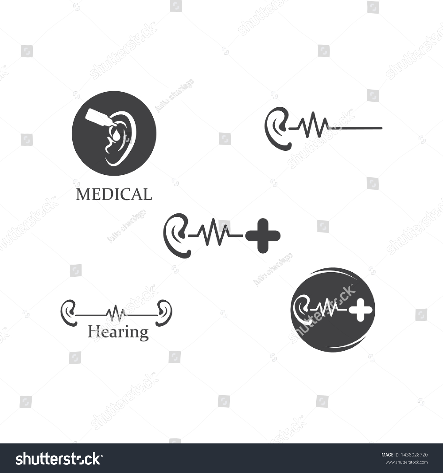 Ear Logo Icon Vector Design Template Stock Vector (Royalty Free ...