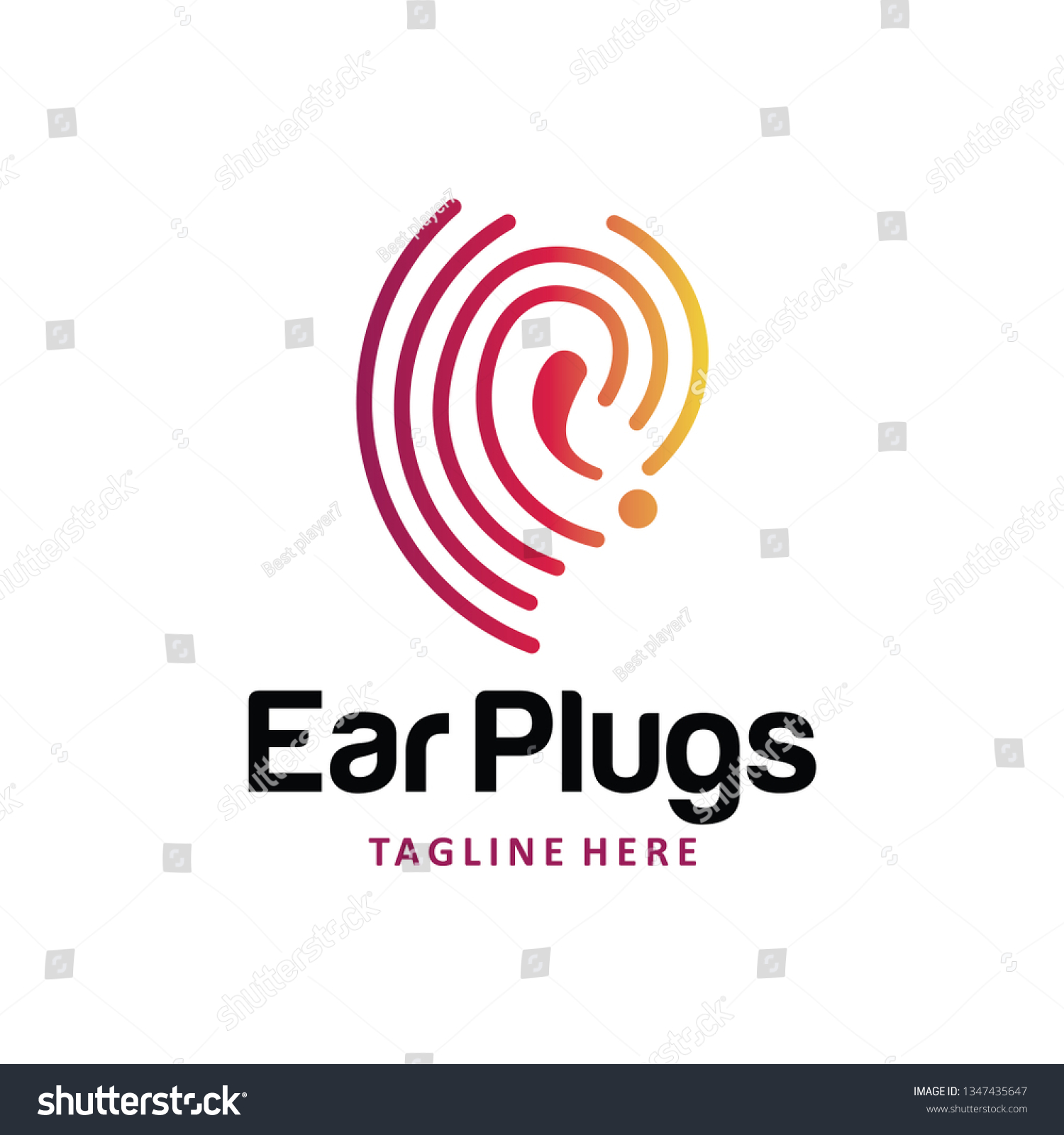 Ear Plugs Logo Icon Stock Vector (Royalty Free) 1347435647 | Shutterstock