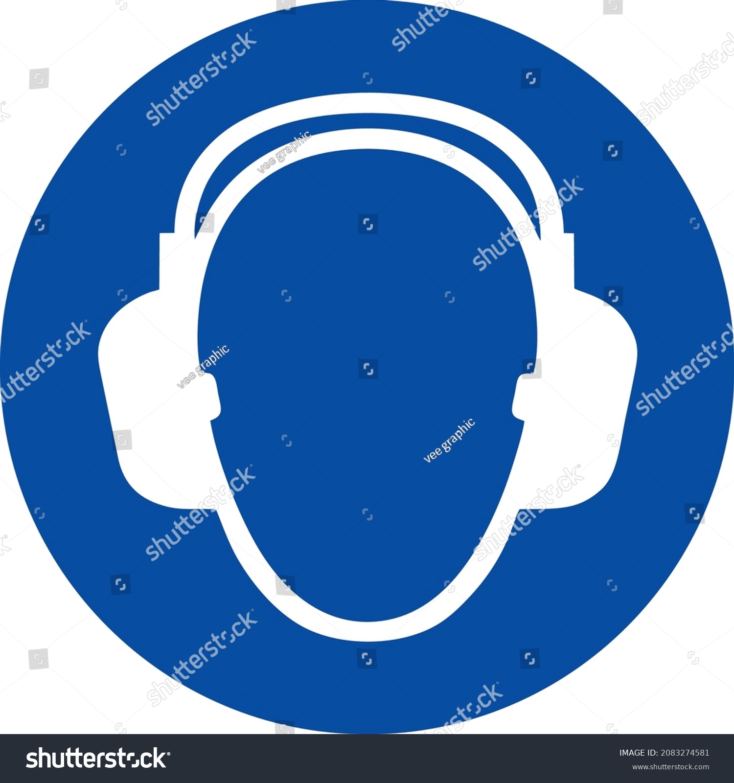 Ear Protection Sign Vector Design Stock Vector (Royalty Free ...