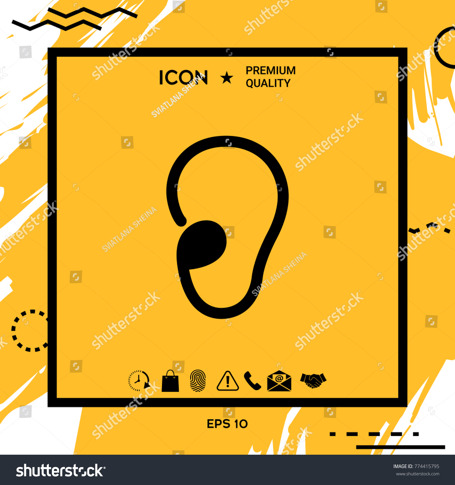 Ear Symbol Icon Stock Vector (Royalty Free) 774415795
