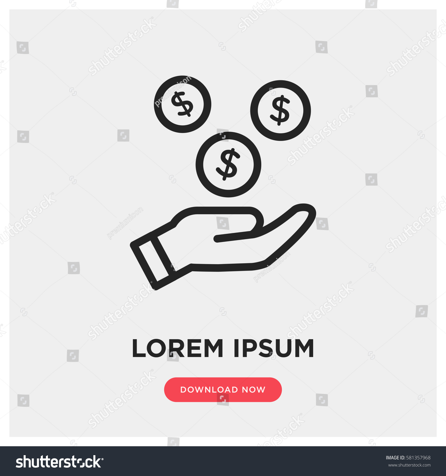 Earn Money Vector Icon Stock Vector 581357968 - Shutterstock