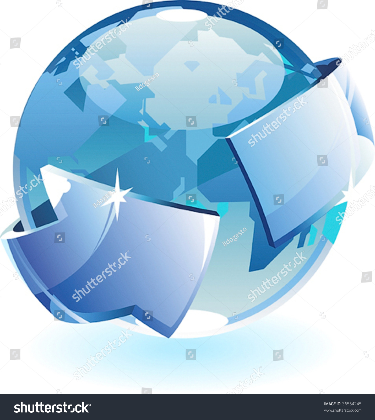 Earth Arrow Vector Illustration Stock Vector (Royalty Free) 36554245