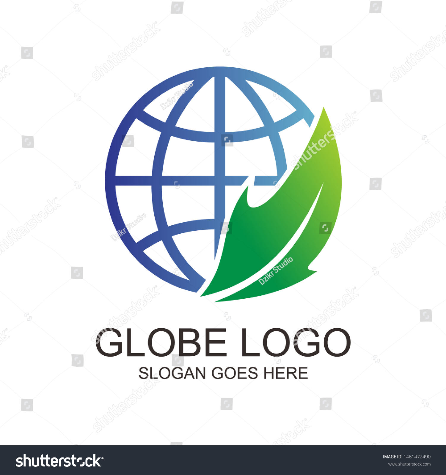 Earth Leaf Logo Design Stock Vector (Royalty Free) 1461472490 ...