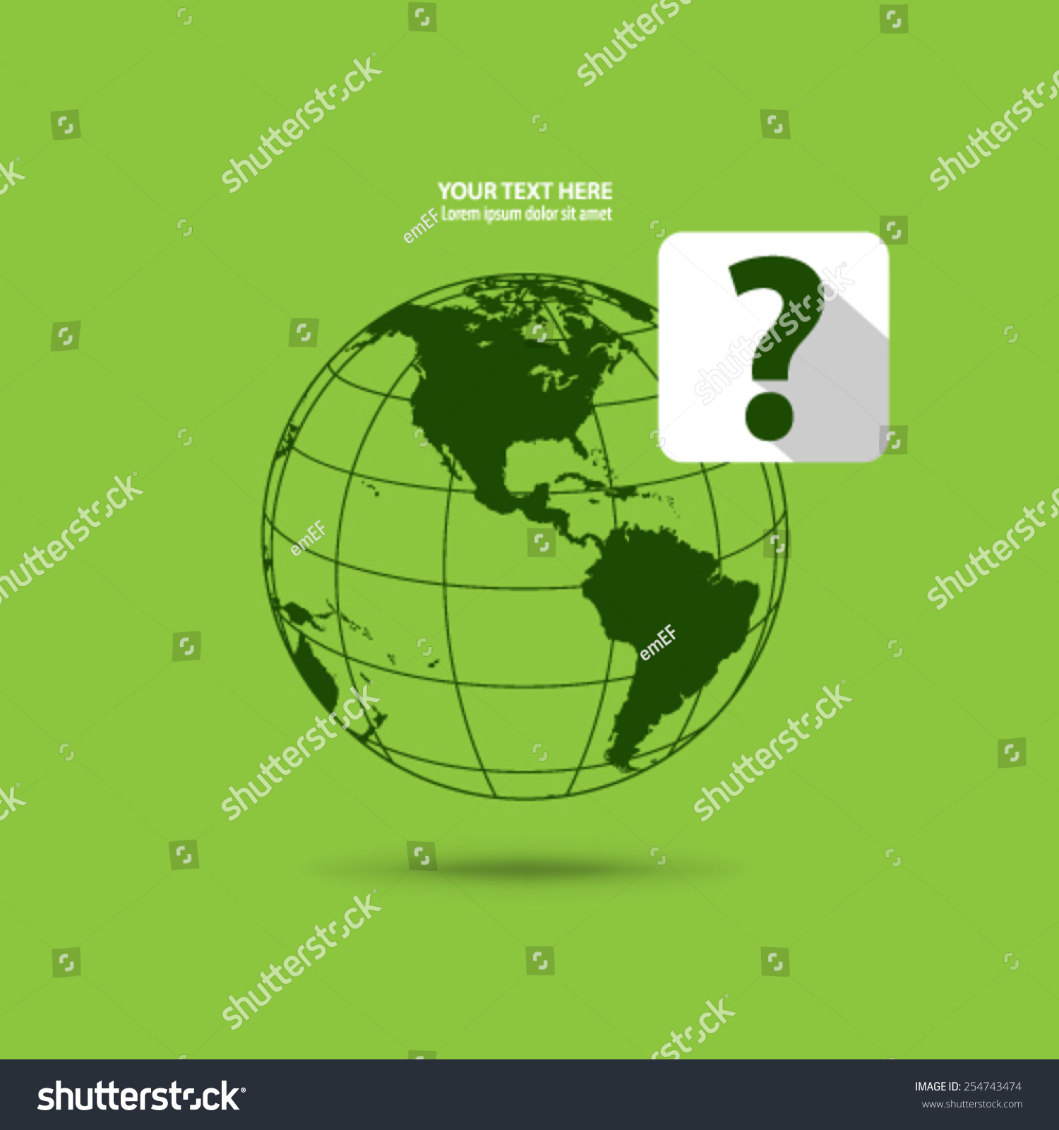 Earth Question Mark Icon Background Stock Vector (Royalty Free ...