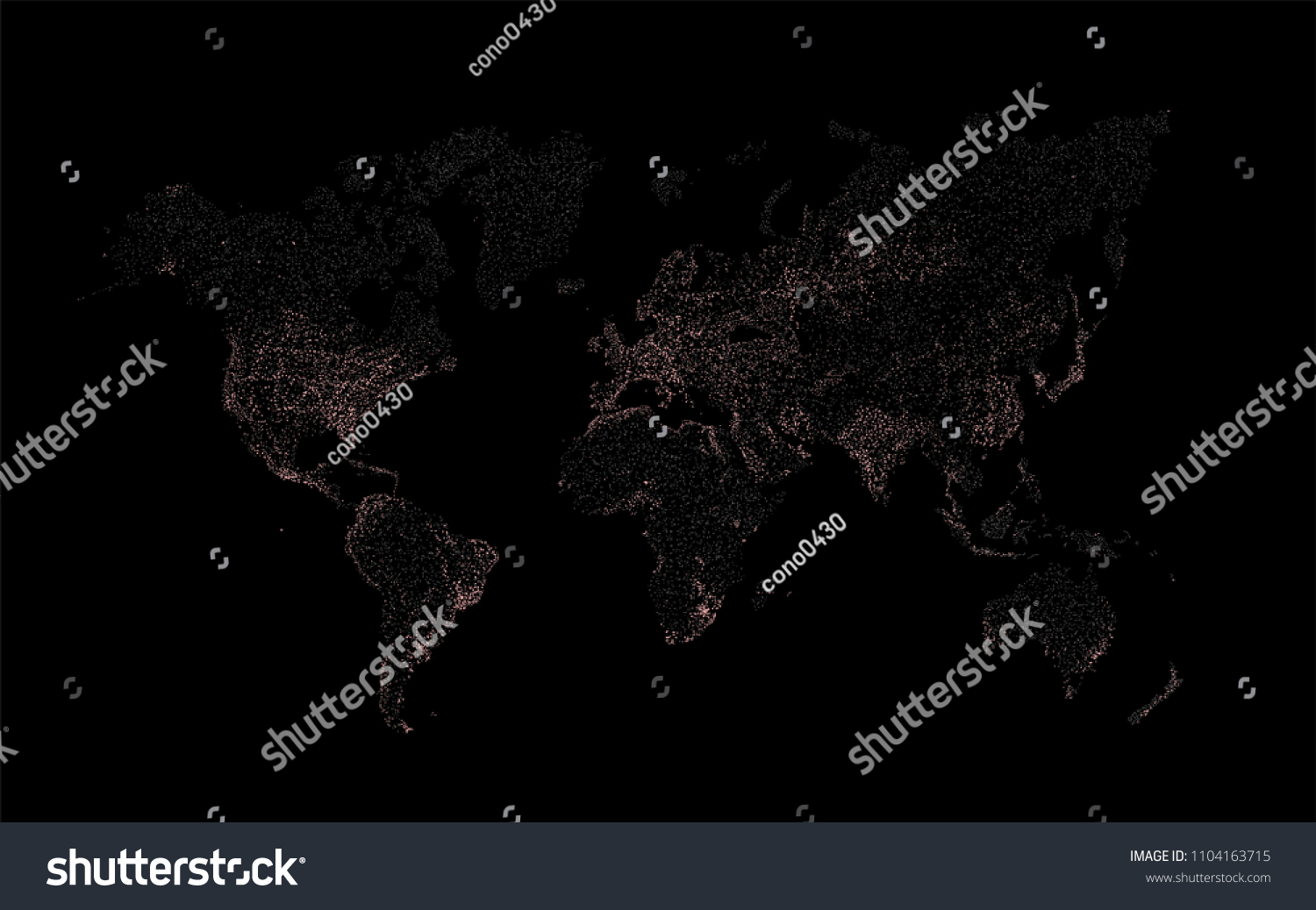 Earth Night World Map Stock Vector (Royalty Free) 1104163715 | Shutterstock