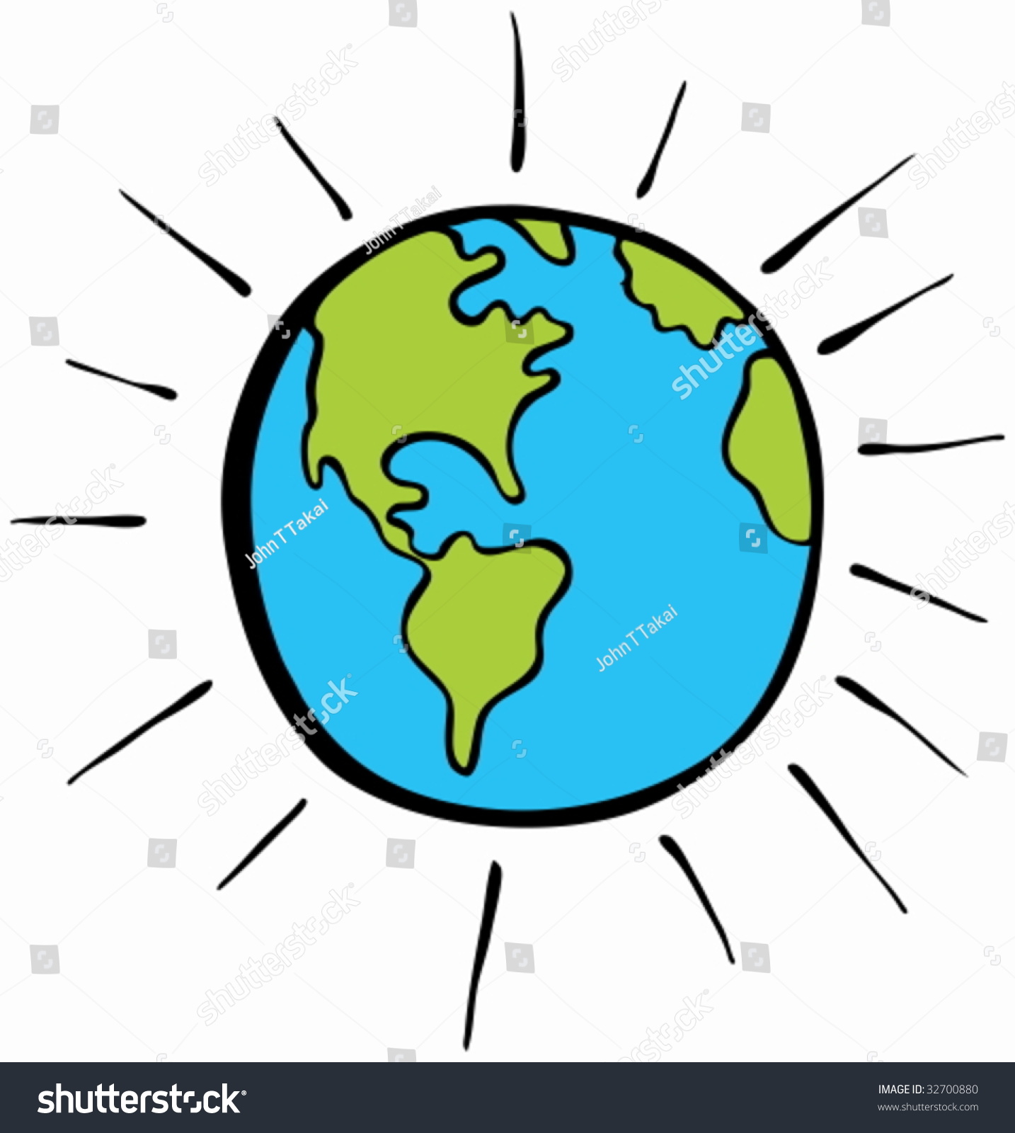 Earth Cartoon Stock Vector 32700880 - Shutterstock