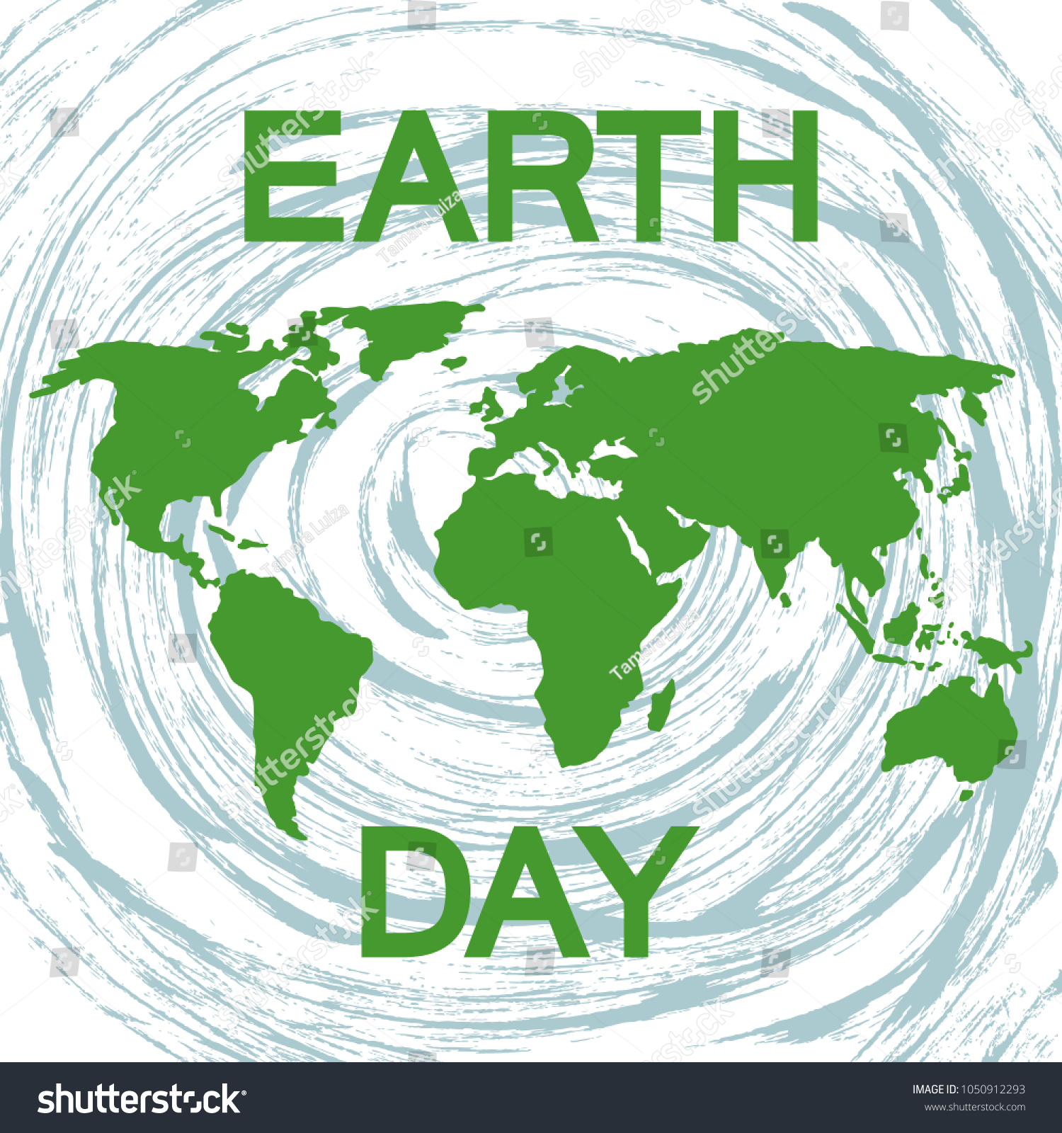 Earth Day Map Earth Vector Illustration: vector de stock (libre de ...