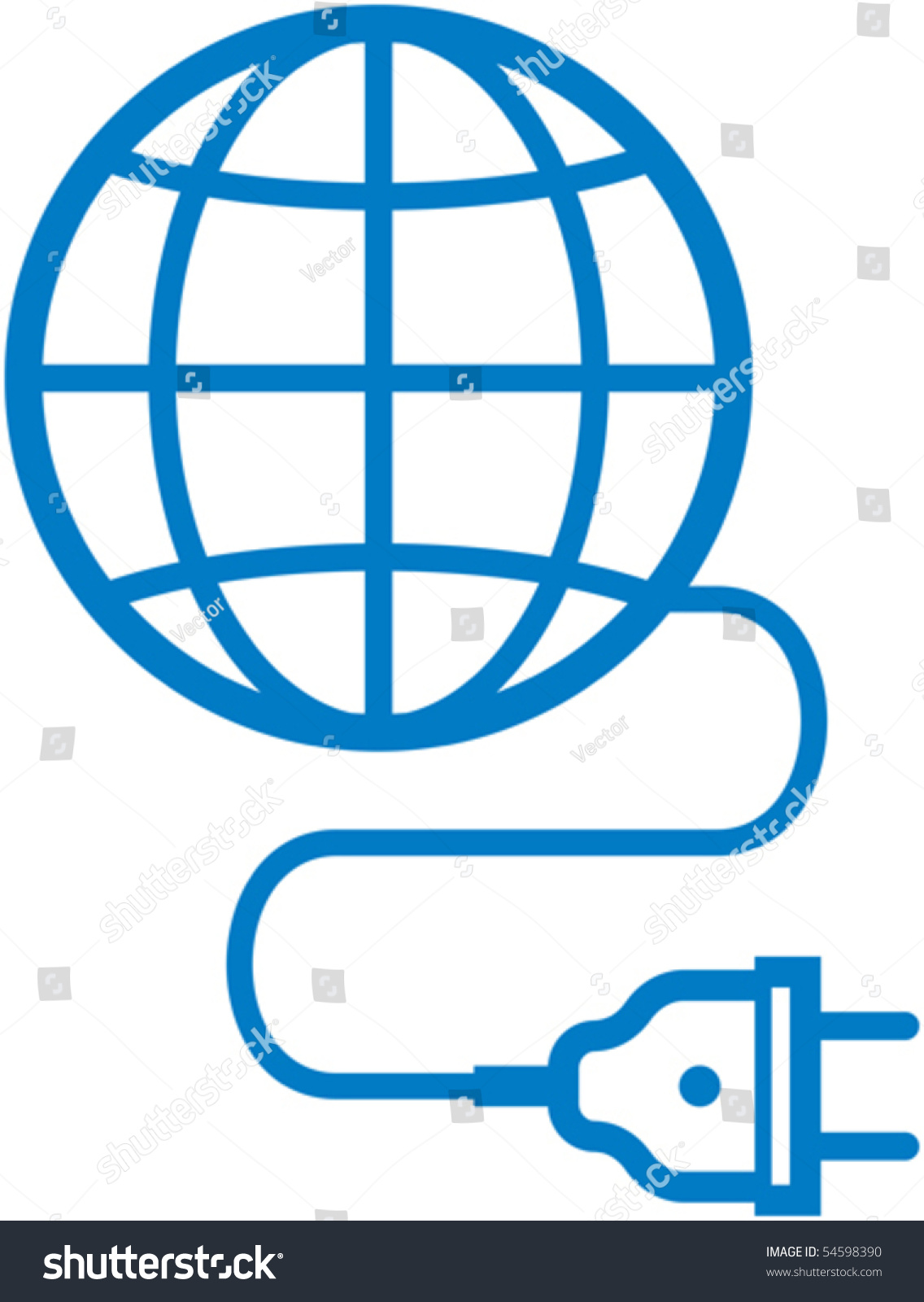 Earth Electric Plug Vector Illustration Stock Vector (Royalty Free ...