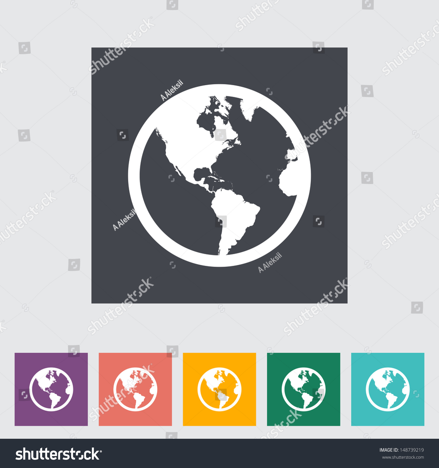 Earth Flat Icon Vector Illustration Stock Vector (Royalty Free ...