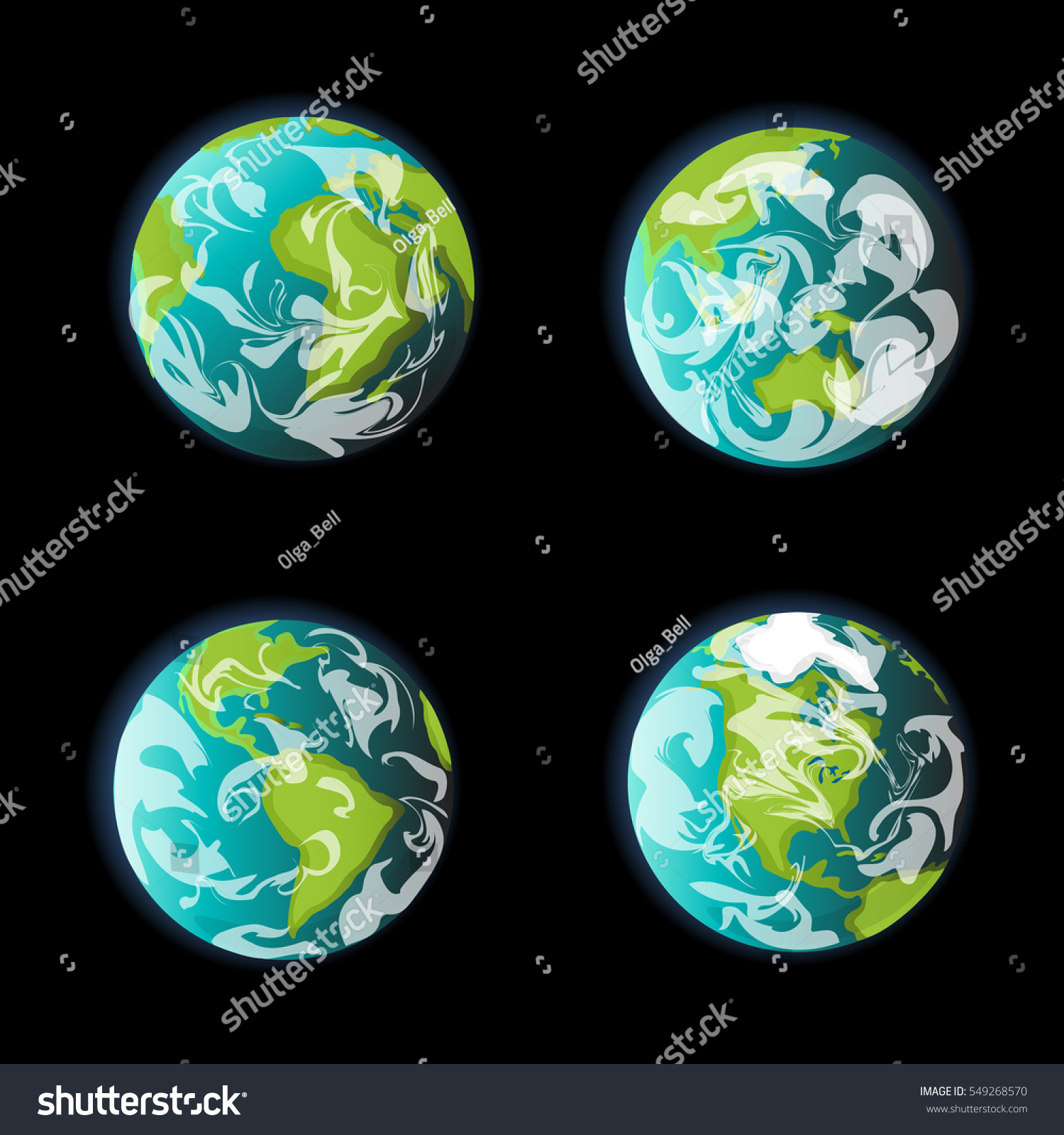 Earth Space Continent Vector Set Globe: เวกเตอร์สต็อก (ปลอดค่าลิขสิทธิ์ ...
