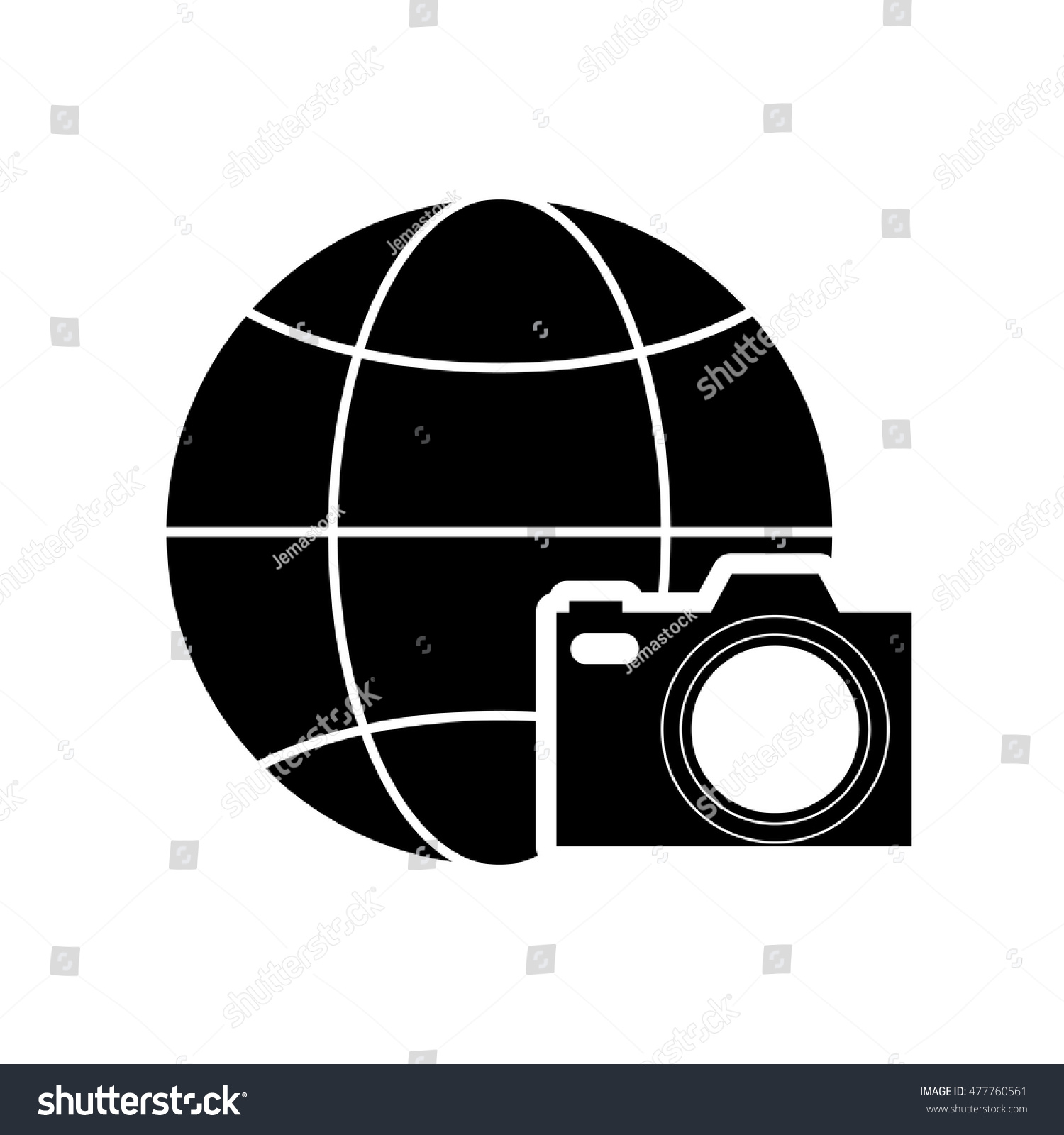 Earth Globe Diagram Camera Icon Stock Vector (Royalty Free) 477760561 ...