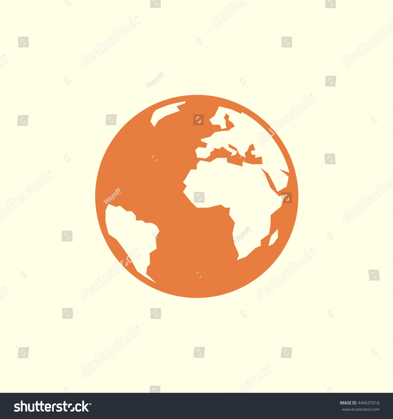 Earth Globe Icon Stock Vector (Royalty Free) 449637016