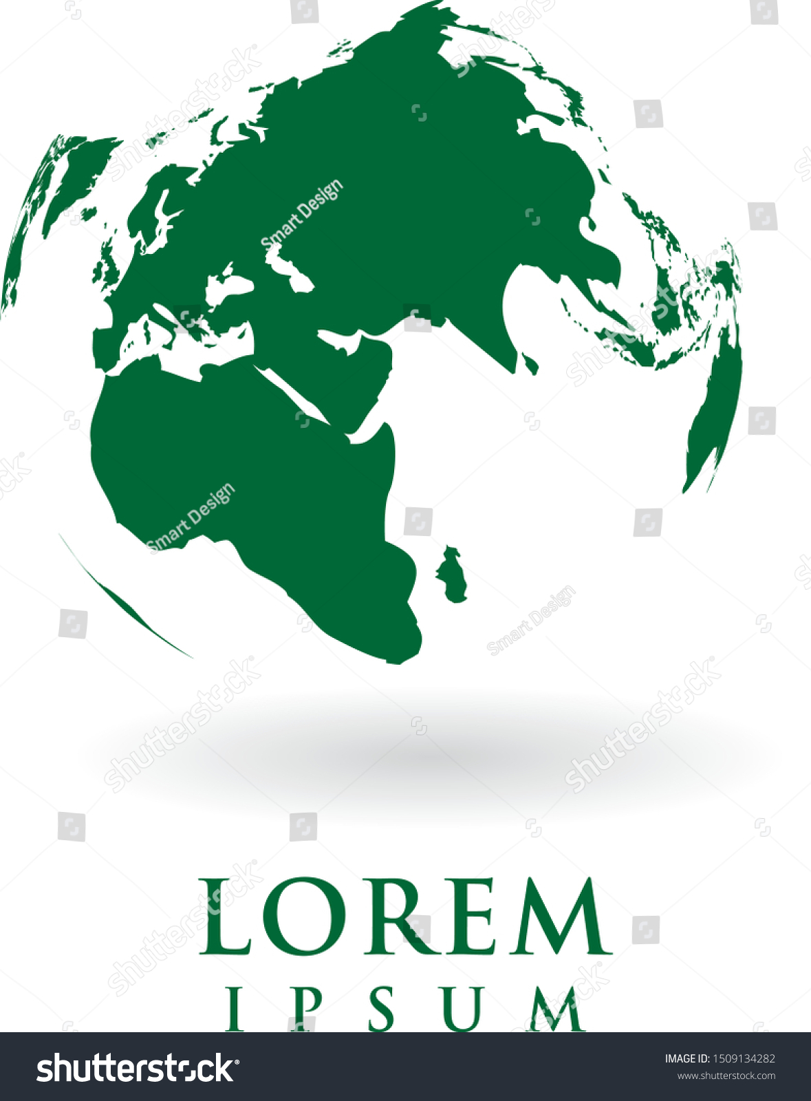 Earth Globe Logo Isolated On White Stock Vector (Royalty Free ...