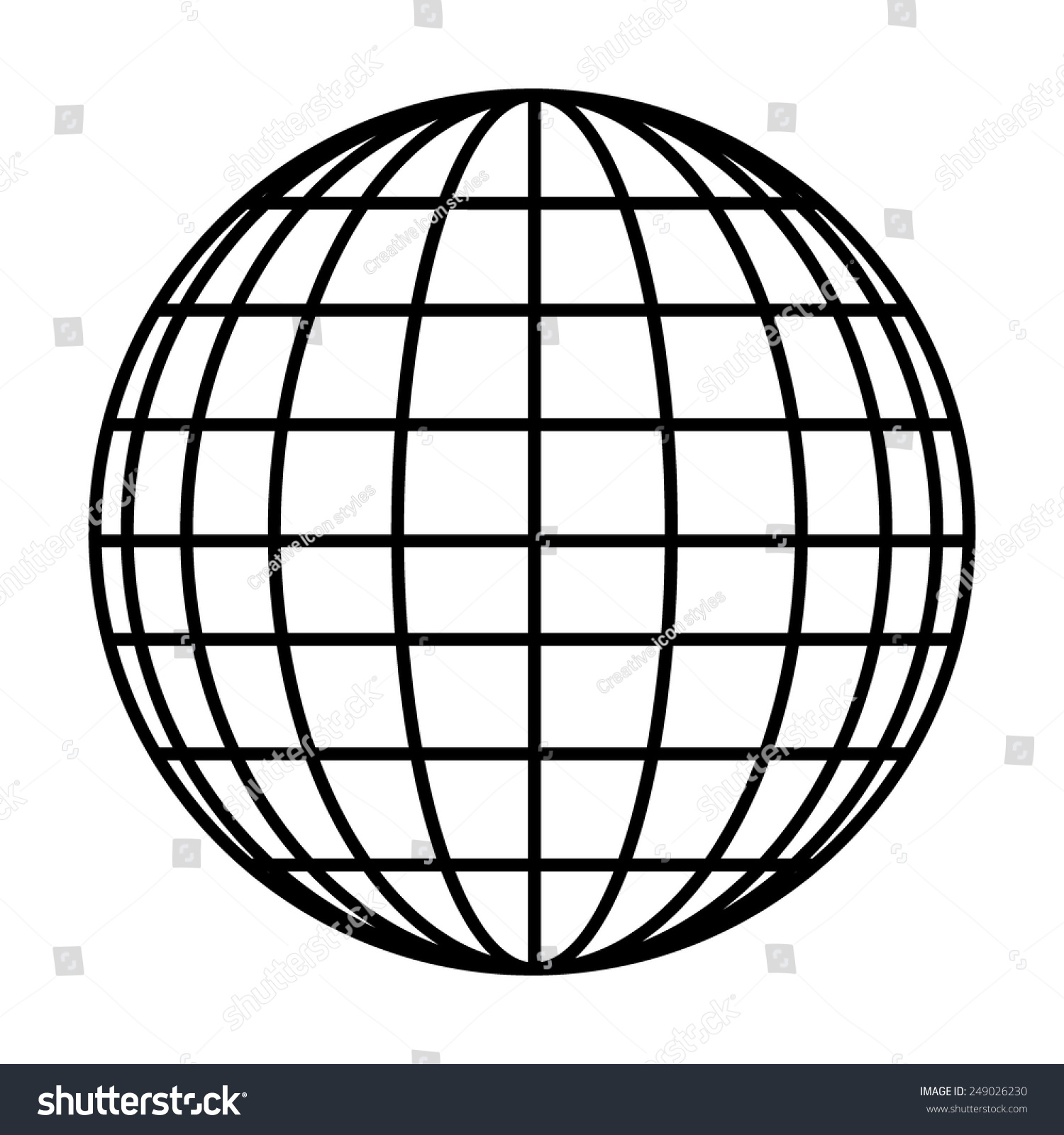 Earth Globe Vector Icon Stock Vector (Royalty Free) 249026230 ...
