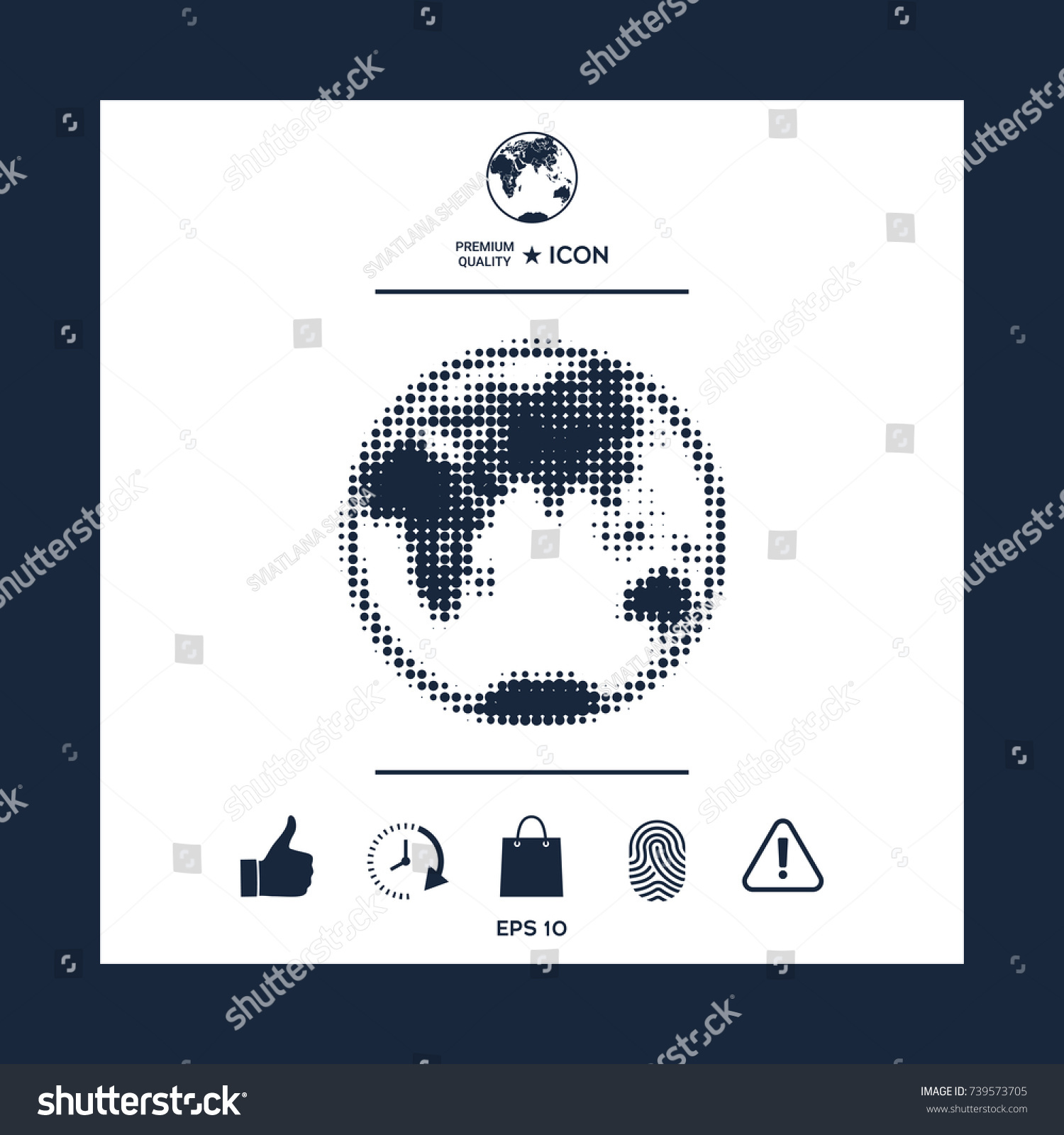 Earth Halftone Logo Stock Vector (Royalty Free) 739573705 | Shutterstock