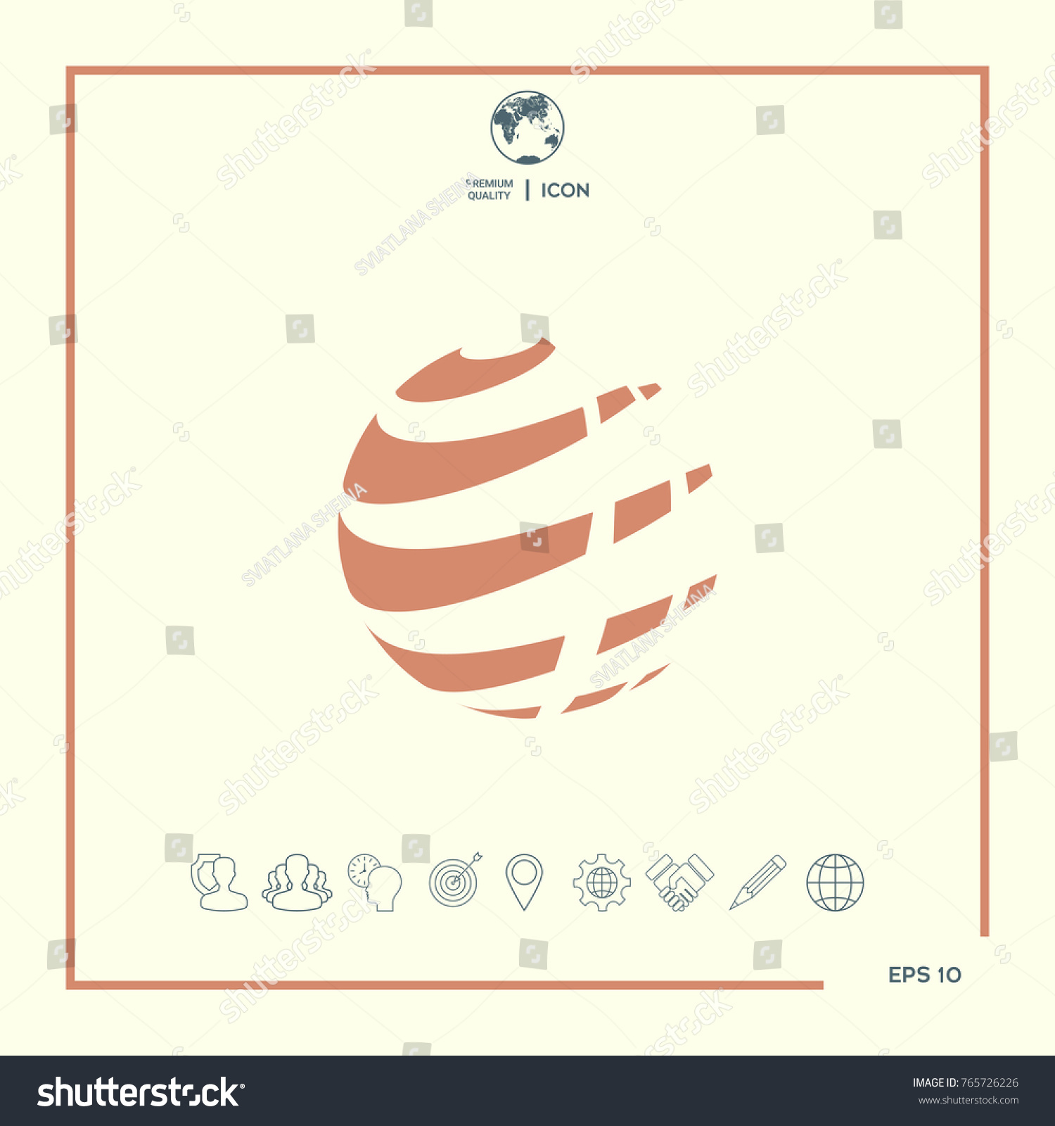 Earth Logo Design Symbol Stock Vector (Royalty Free) 765726226 ...