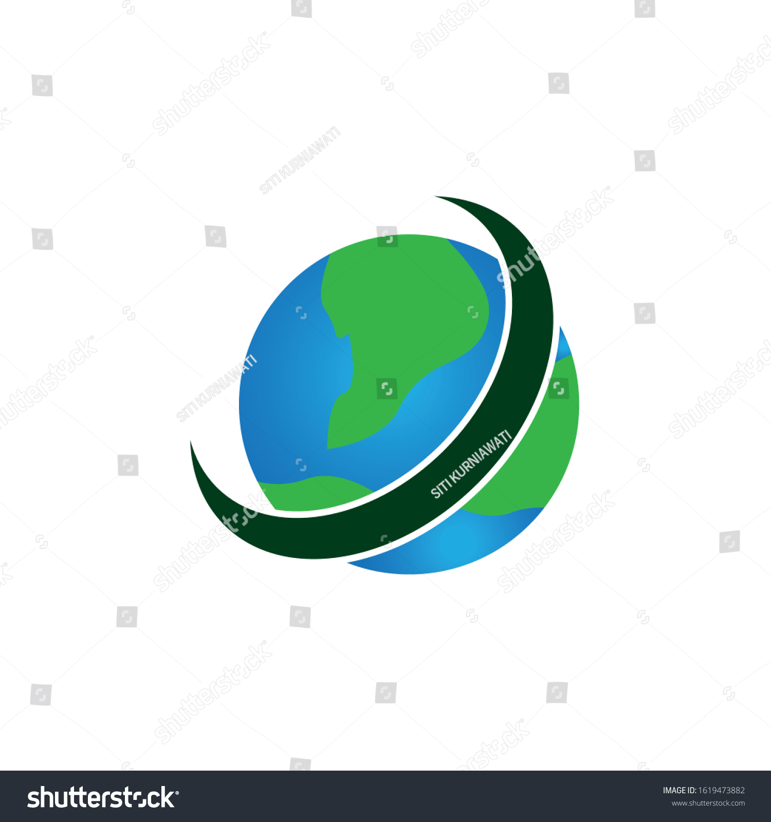Earth Logo Design Template Save Globe Stock Vector (Royalty Free ...