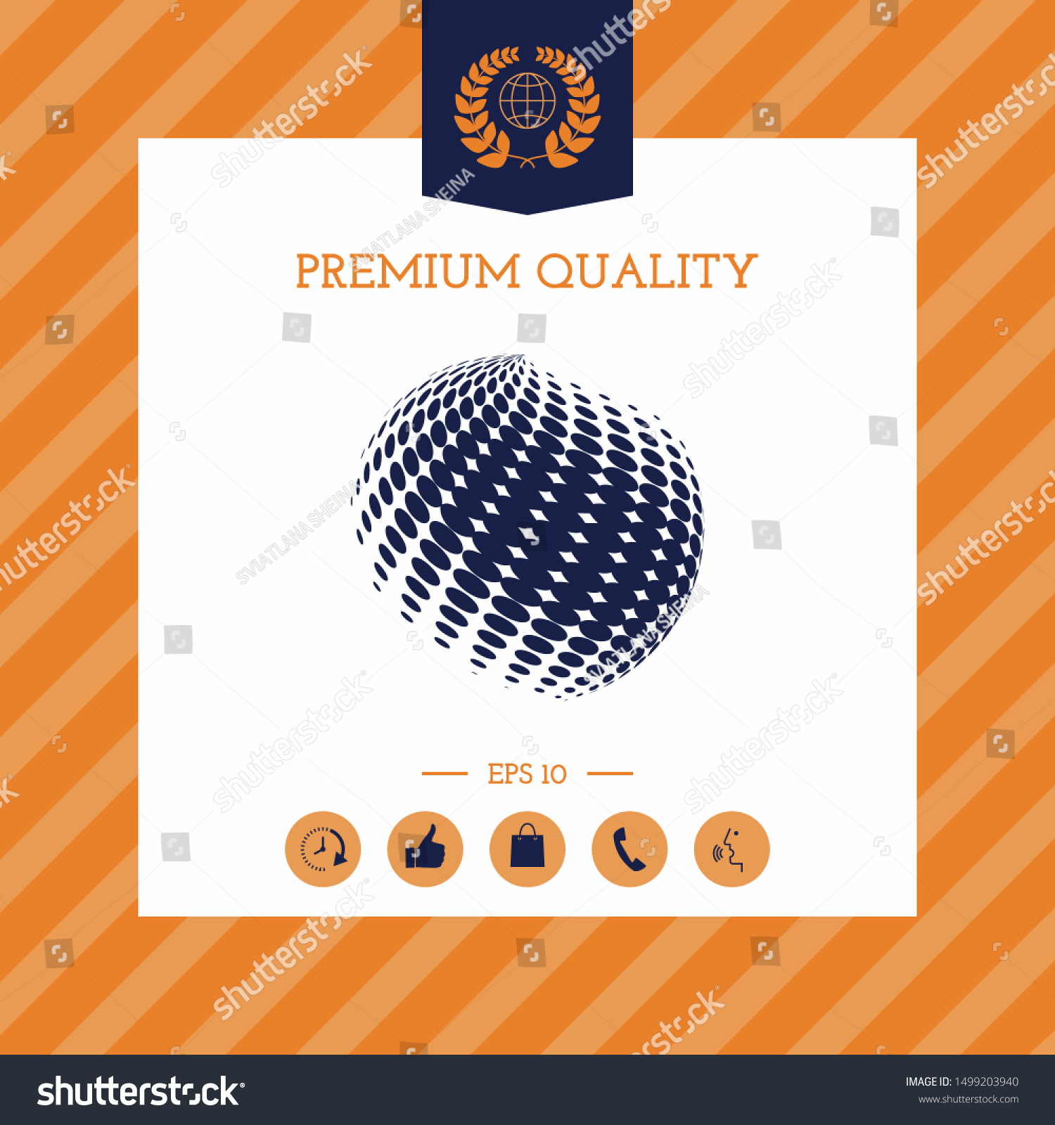 Earth Logo Halftone Effect Graphic Elements Stock Vector (Royalty Free ...