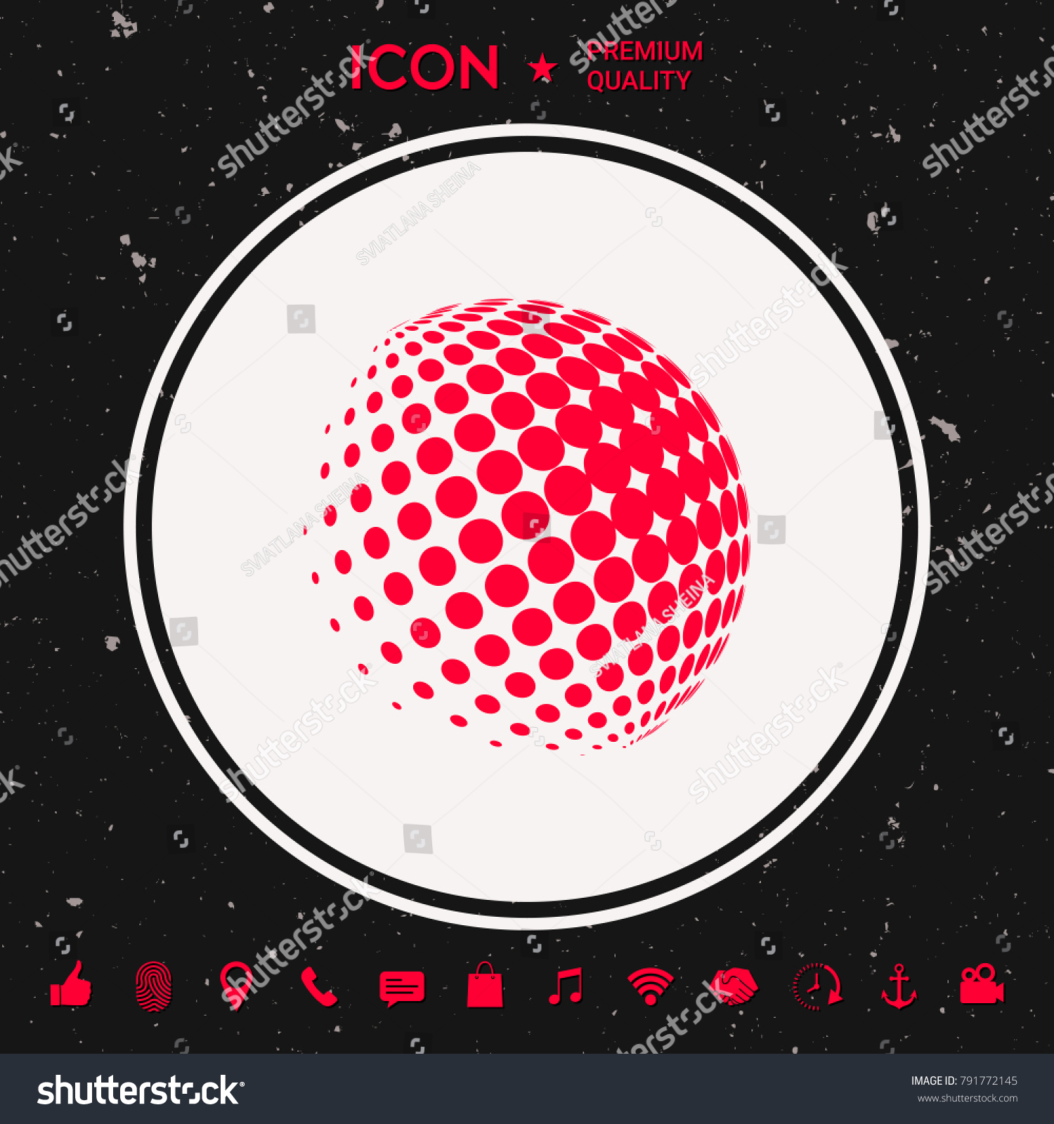 Earth Logo Halftone Sphere Stock Vector (Royalty Free) 791772145 ...