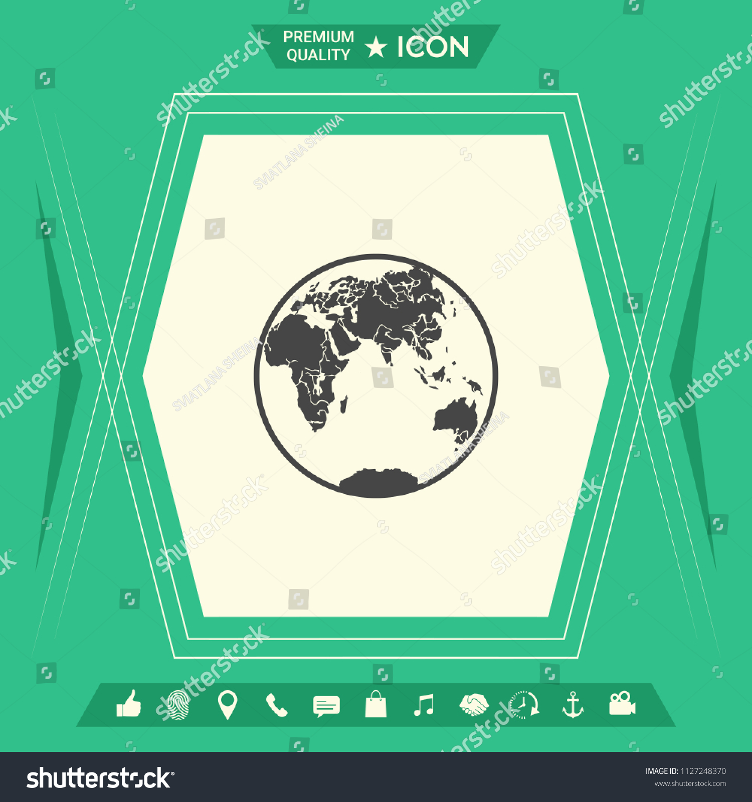 Earth Logo Icon Stock Vector (Royalty Free) 1127248370