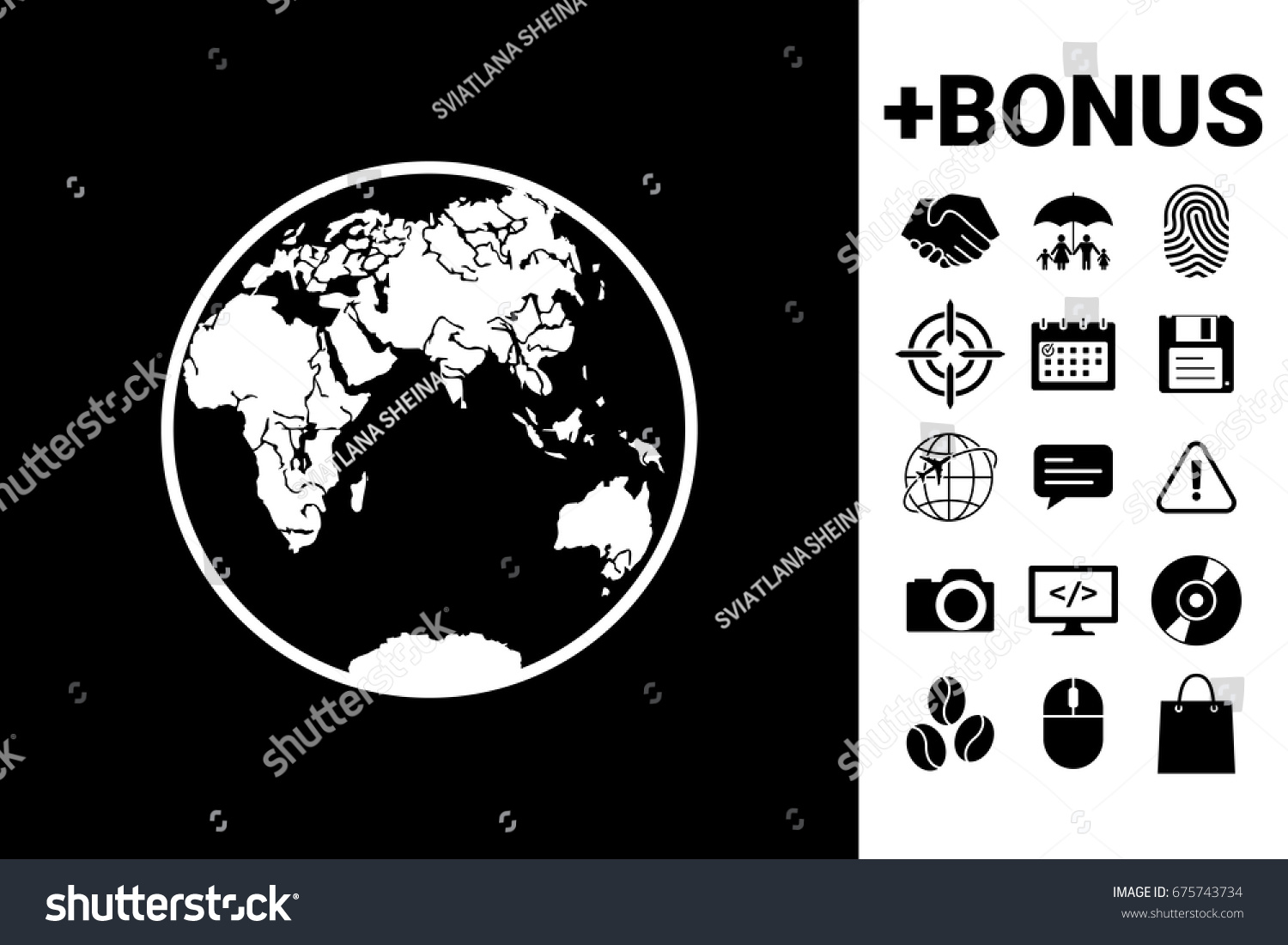 Earth Logo Icon Stock Vector (Royalty Free) 675743734 | Shutterstock
