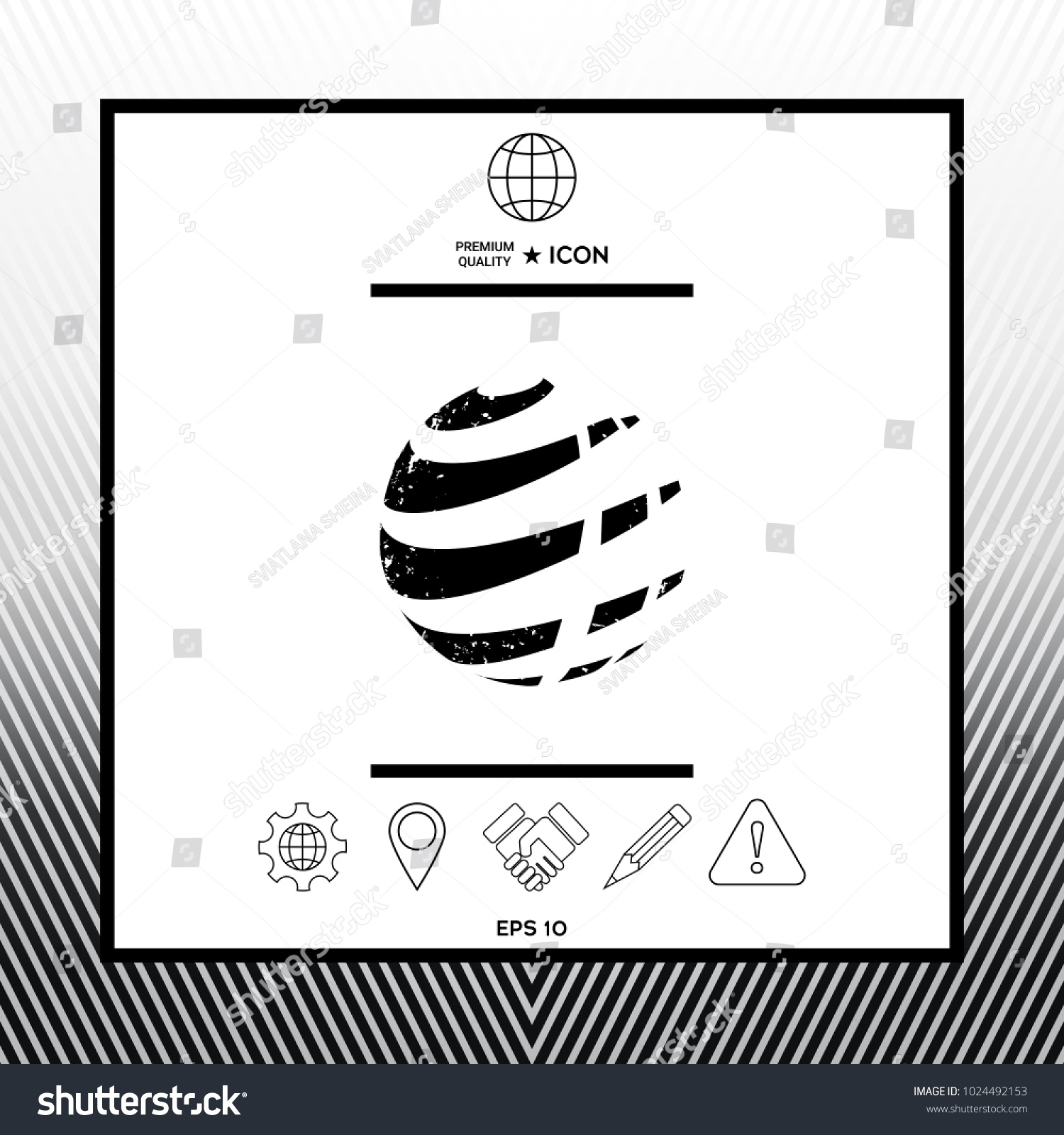 Earth Logo Grunge Effect Stock Vector (Royalty Free) 1024492153 ...