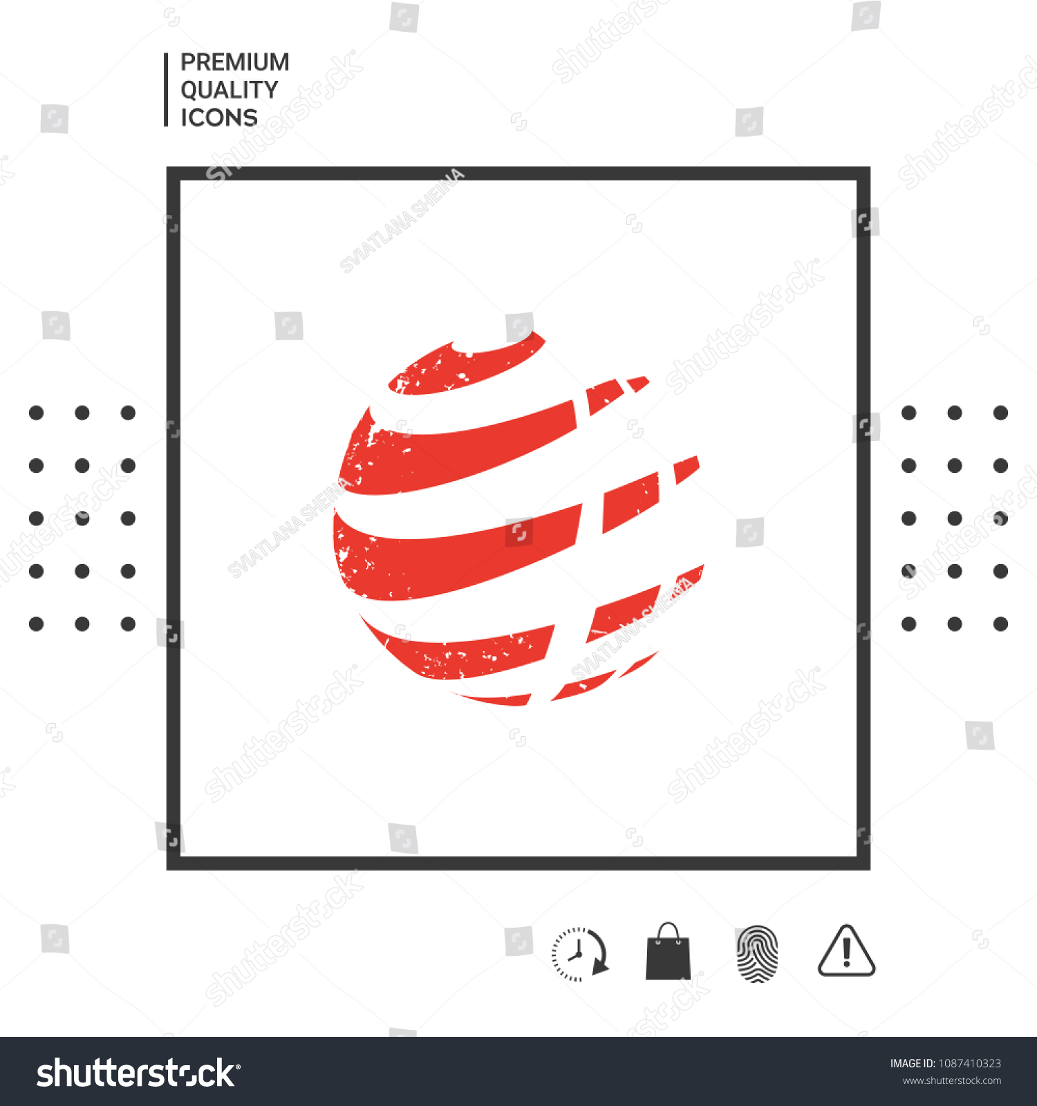 Earth Logo Grunge Effect Stock Vector (Royalty Free) 1087410323 ...