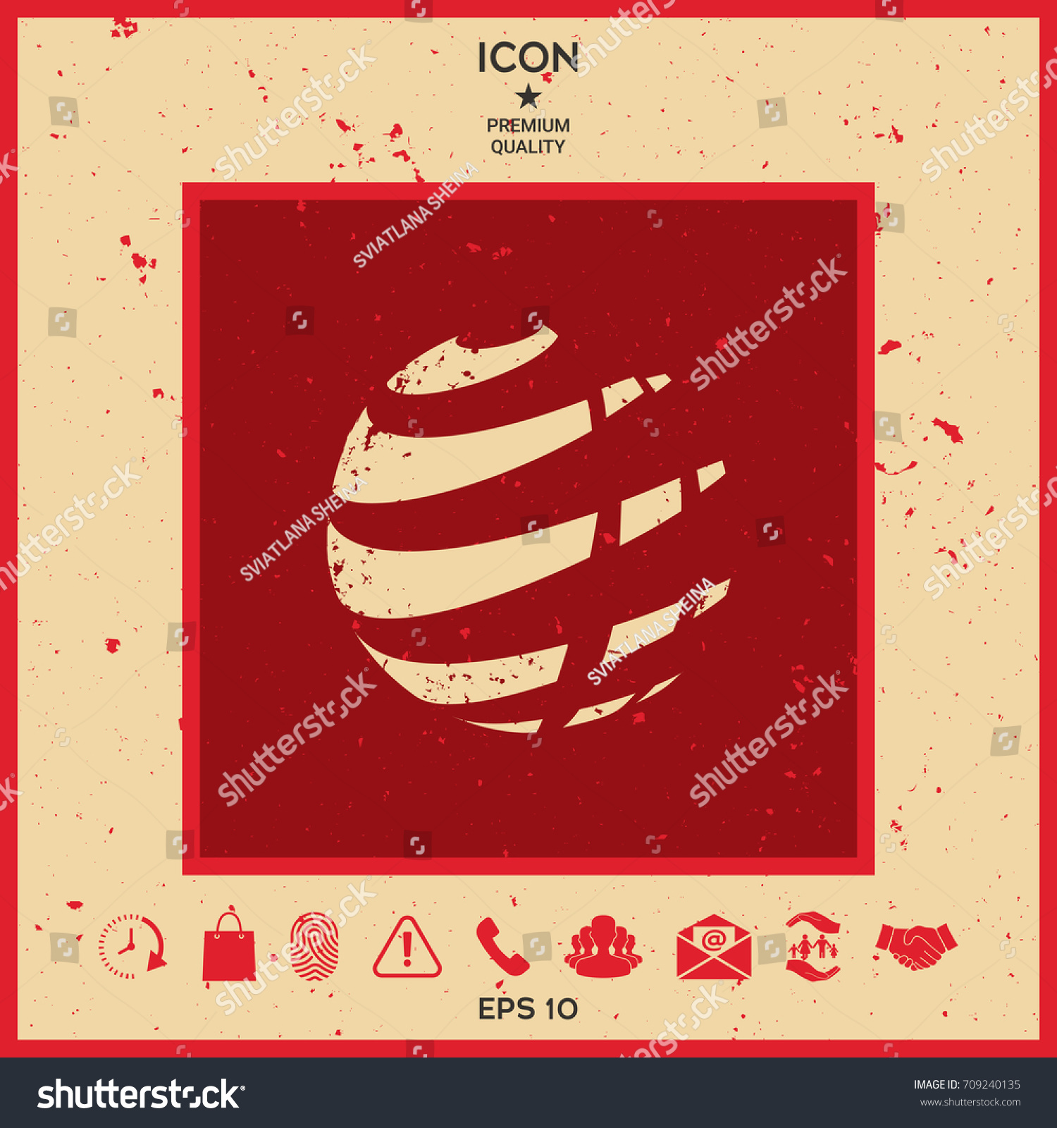Earth Logo Grunge Effect Stock Vector (Royalty Free) 709240135 ...