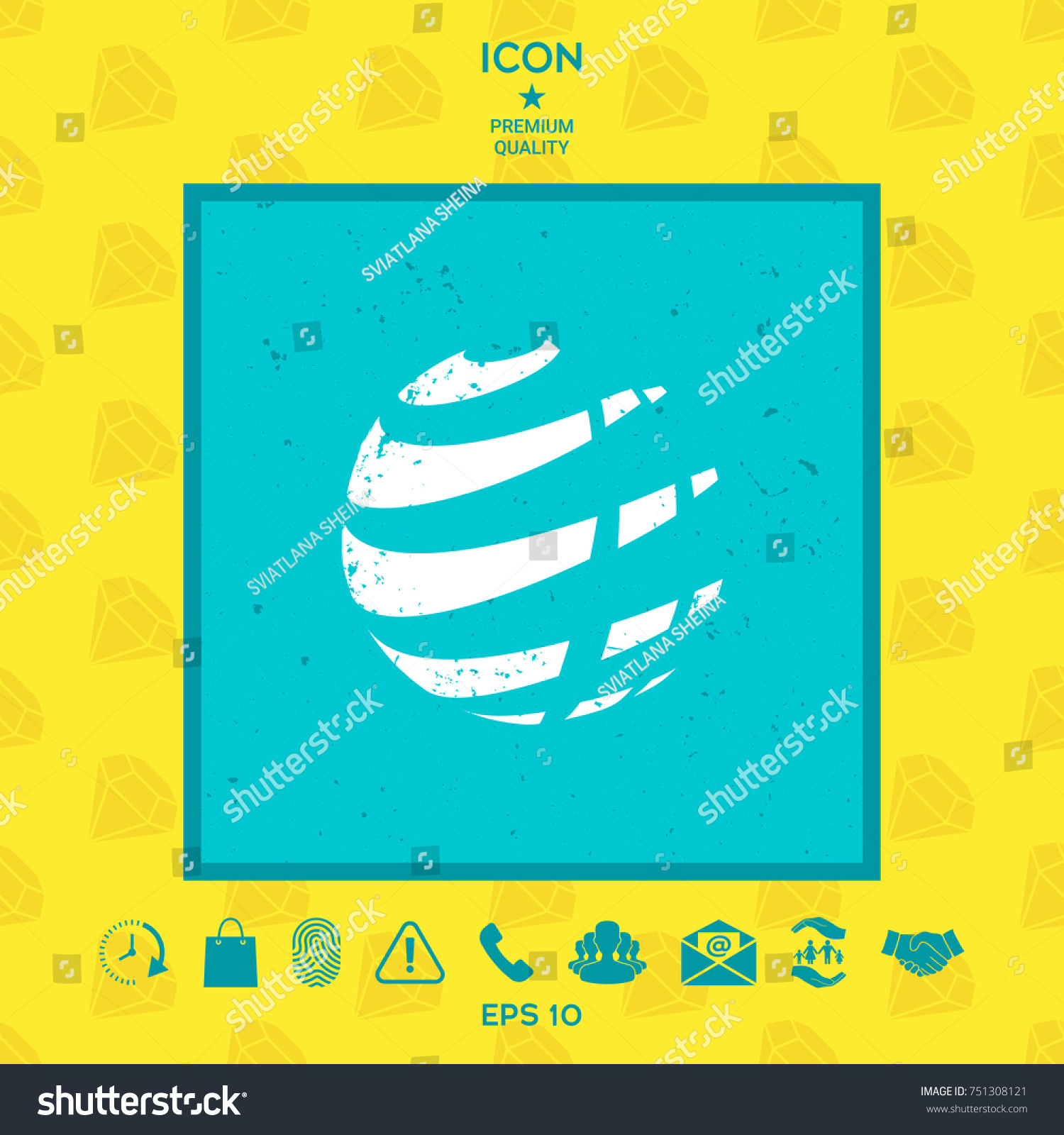 Earth Logo Grunge Effect Stock Vector (Royalty Free) 751308121 ...
