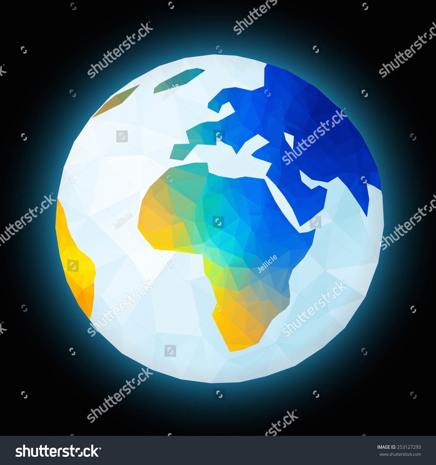 Earth Low Poly Vector Illustration Stock Vector (Royalty Free ...