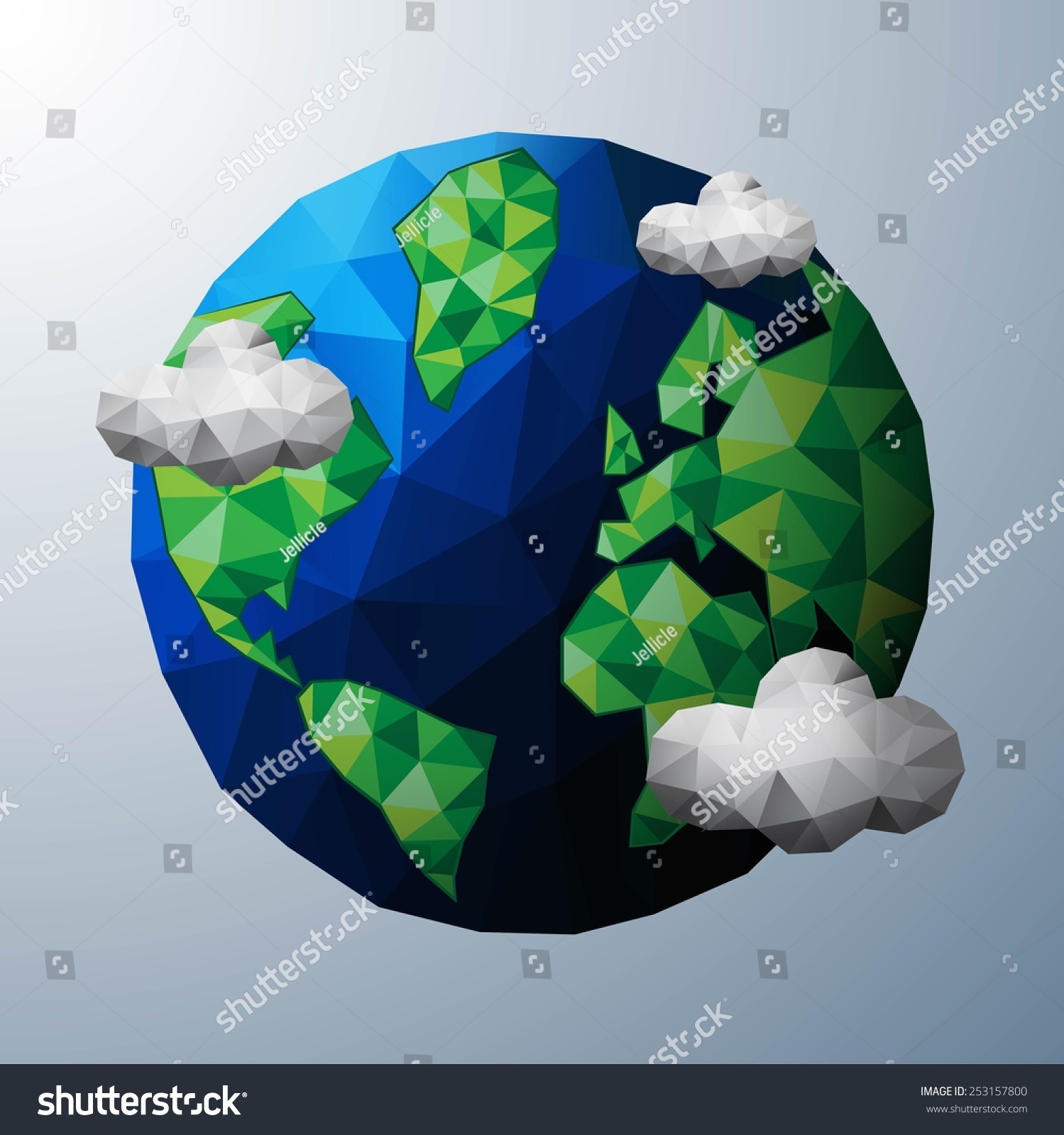 Earth Low Poly Vector Illustration: vector de stock (libre de regalías ...