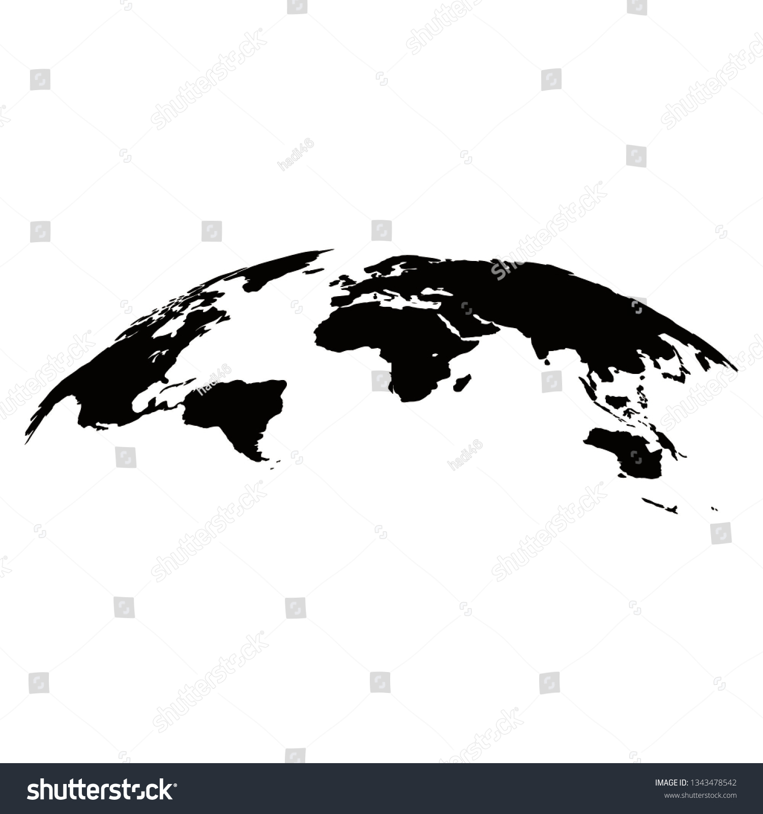 Earth Map Vector Logo: vector de stock (libre de regalías) 1343478542 ...