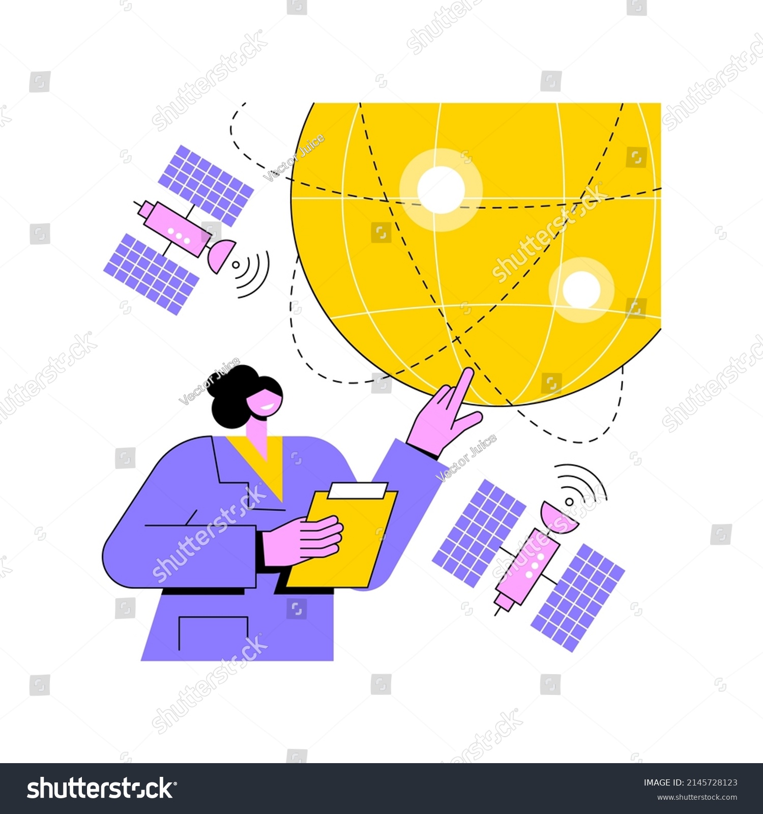 Earth Observation Abstract Concept Vector Illustration Stock Vector ...