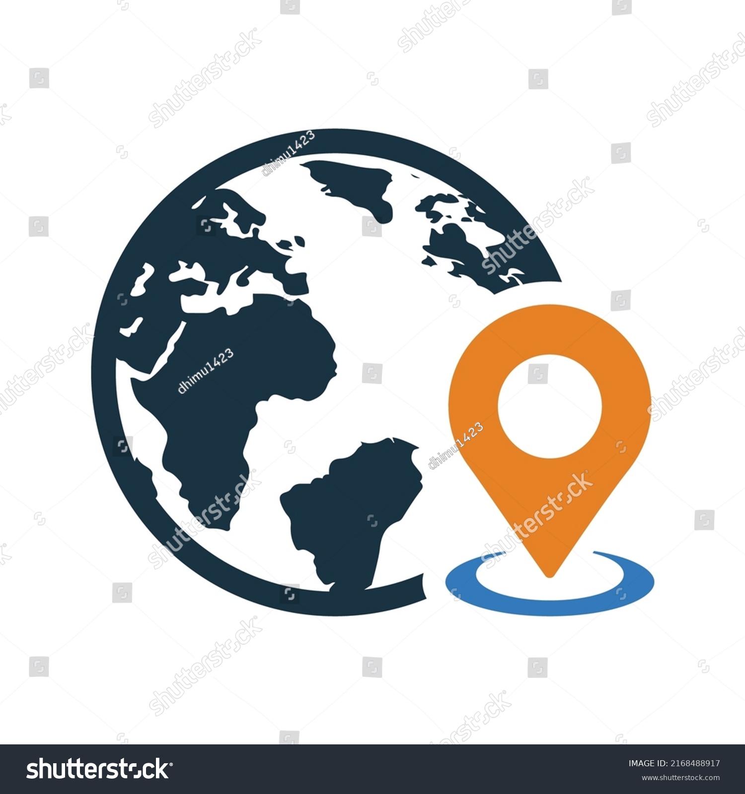 Earth Planet Gps Icon Simple Editable Stock Vector (Royalty Free ...