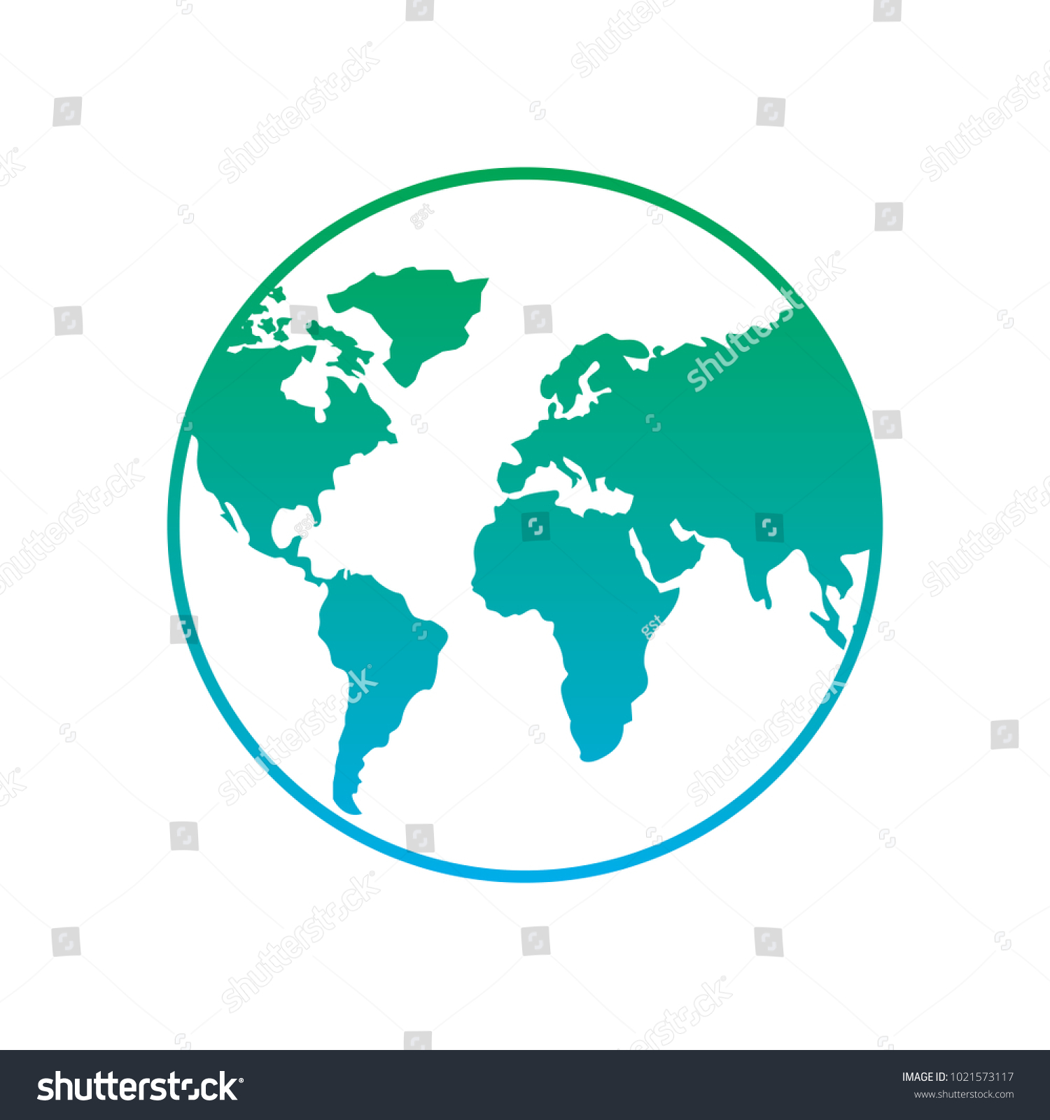 Earth Planet World Globe Map Icon Stock Vector (Royalty Free) 1021573117