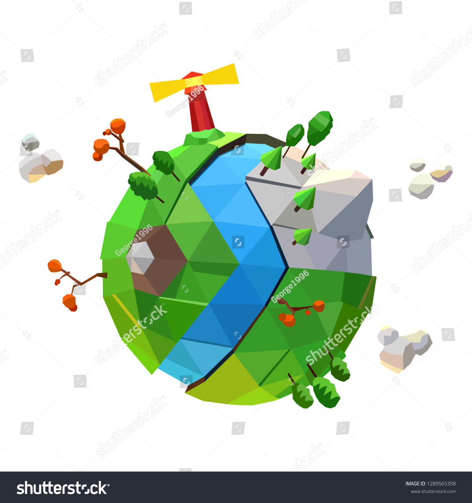 Earth Polygon Art Stock Vector (Royalty Free) 1289565358 | Shutterstock