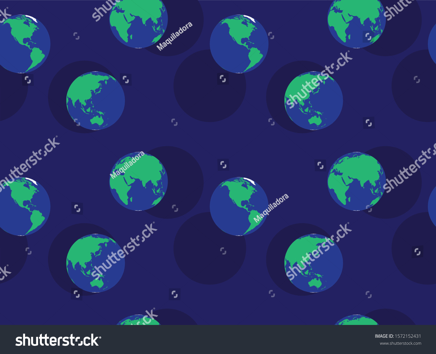 Earth Spinning Vector Seamless Background Wallpaper01 Stock Vector ...