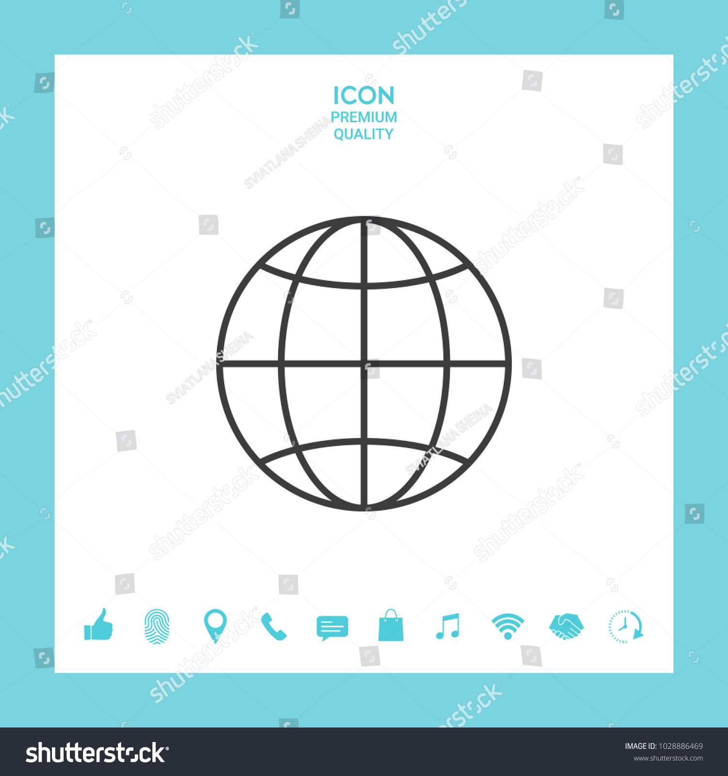 Earth Symbol Icon Stock Vector (Royalty Free) 1028886469 | Shutterstock