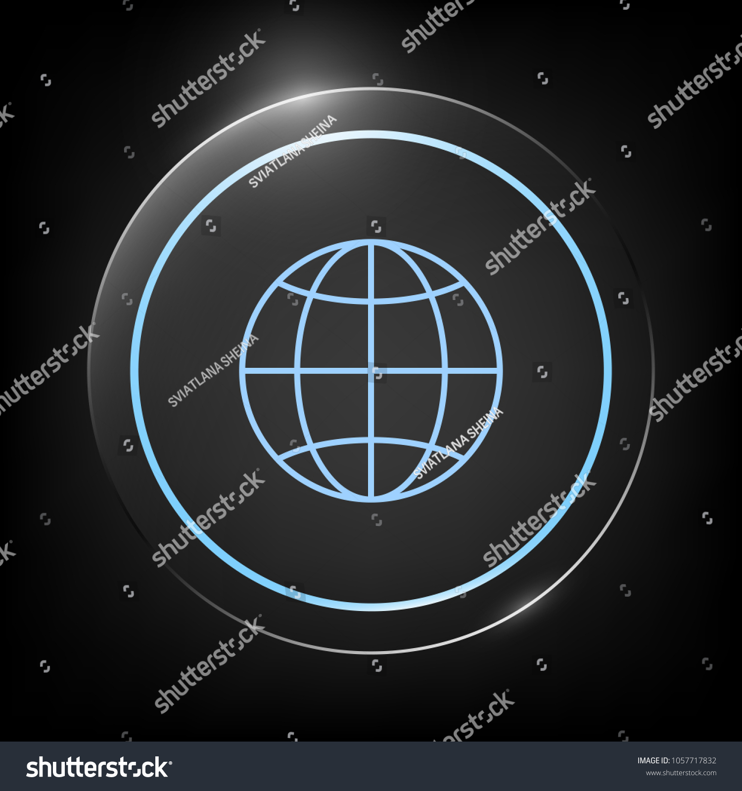 Earth Symbol Icon Stock Vector (Royalty Free) 1057717832