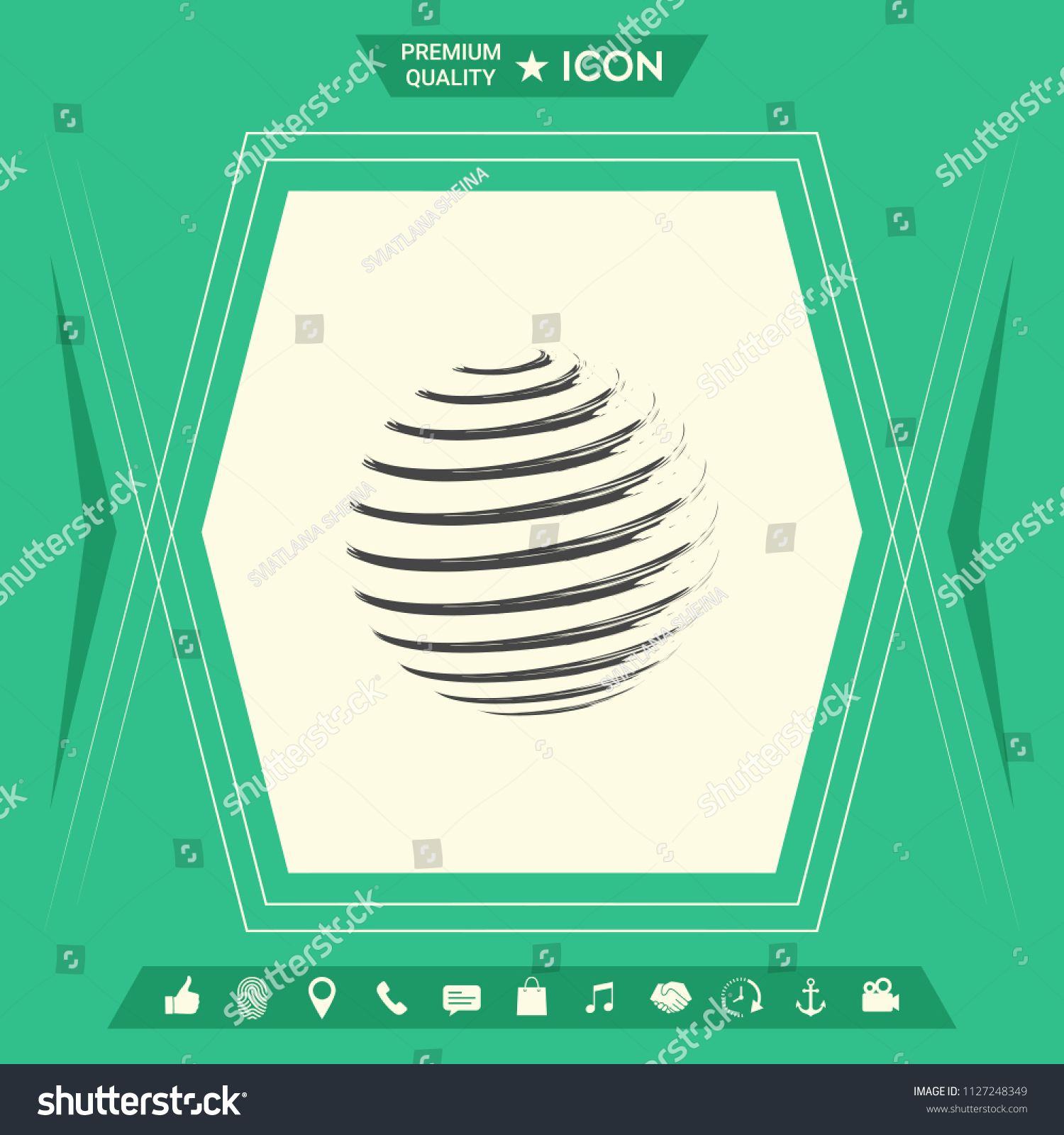 Earth Symbol Logo Design Stock Vector (Royalty Free) 1127248349 ...