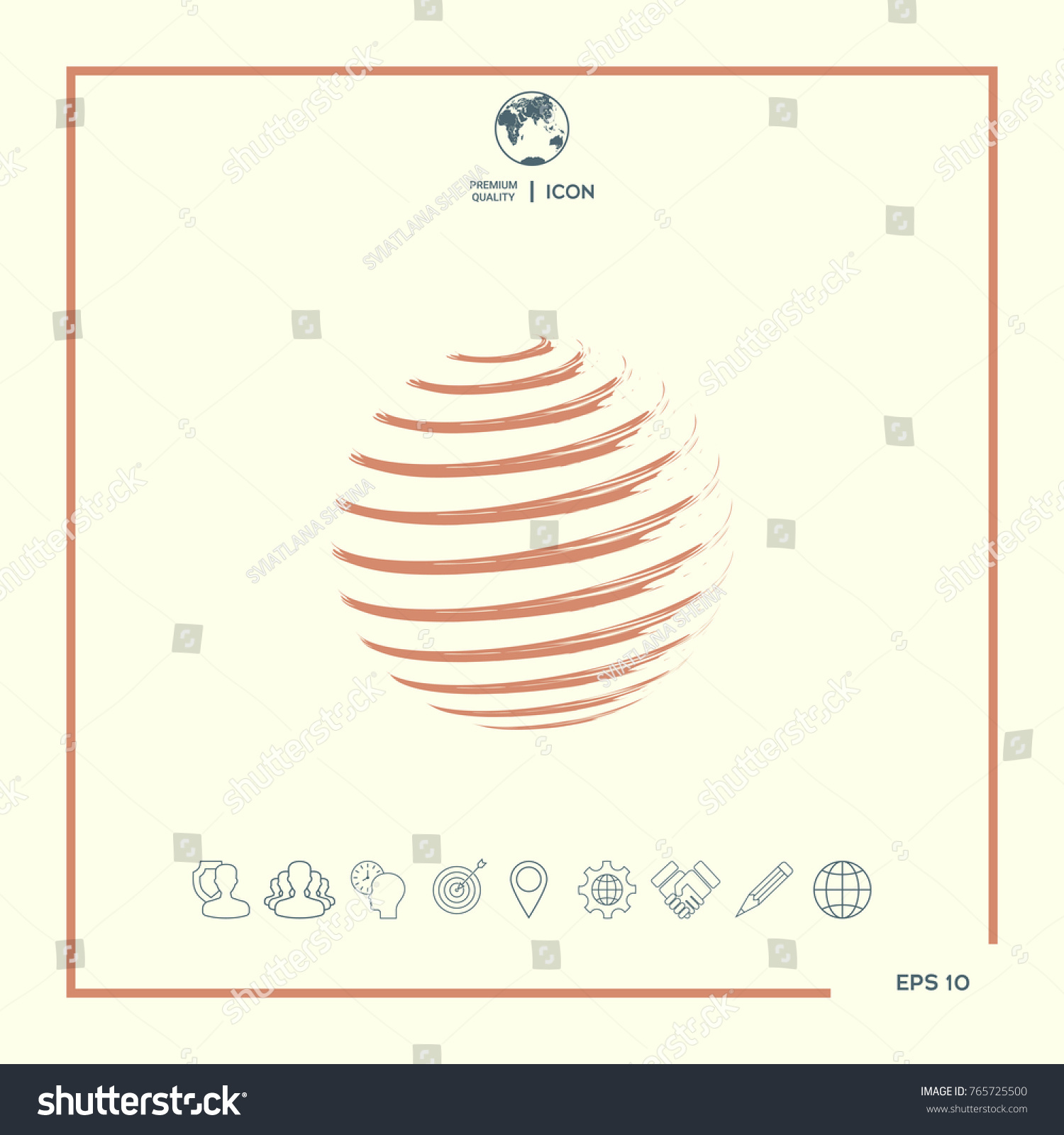 Earth Symbol Logo Design Stock Vector (Royalty Free) 765725500