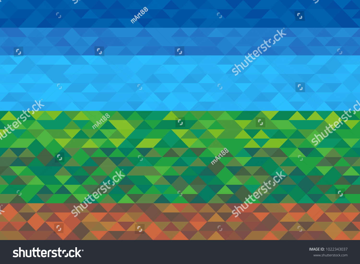 Earth Sky Triangle Pattern Background Design Stock Vector (Royalty Free ...