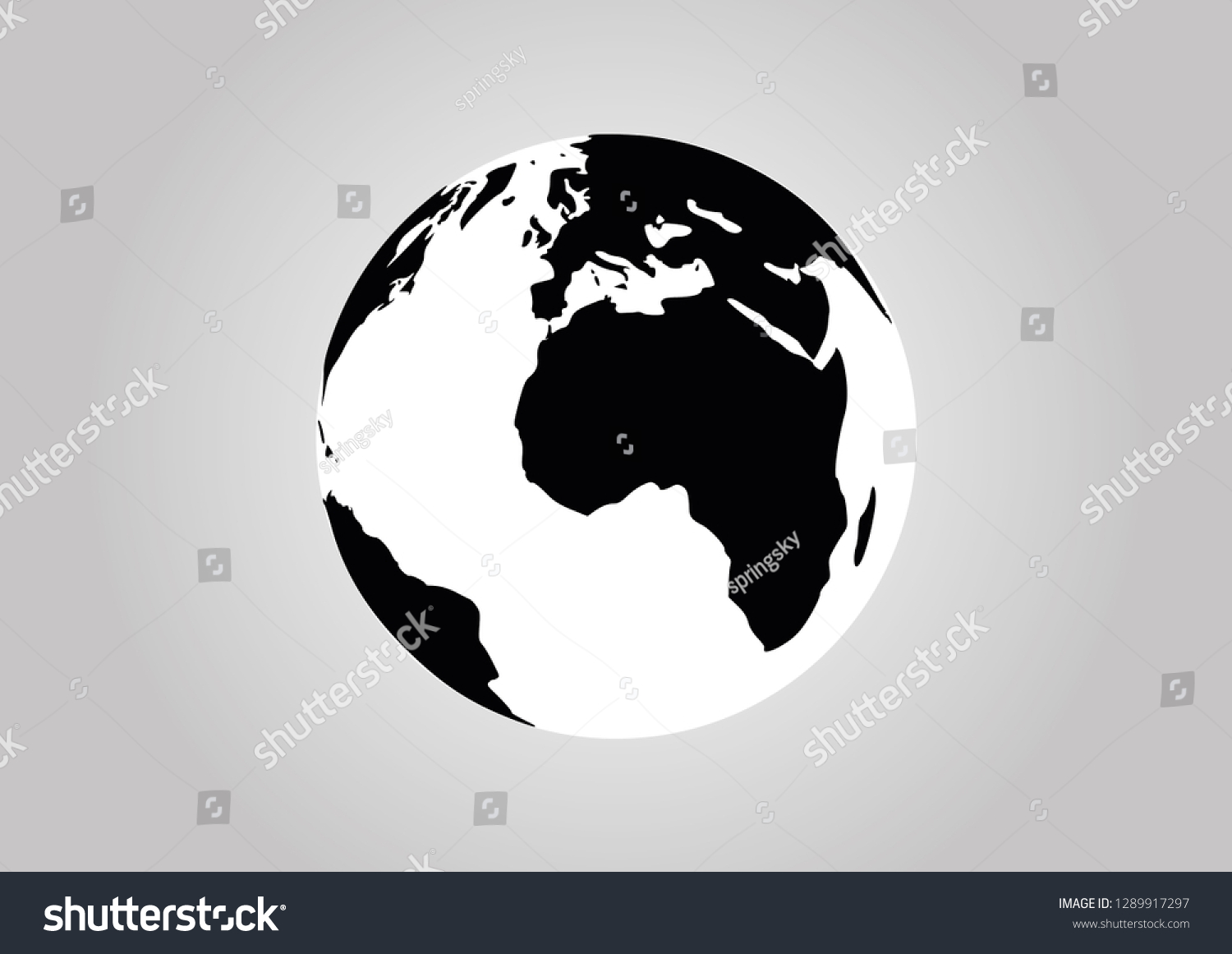 Earth Vector Black White: vector de stock (libre de regalías ...