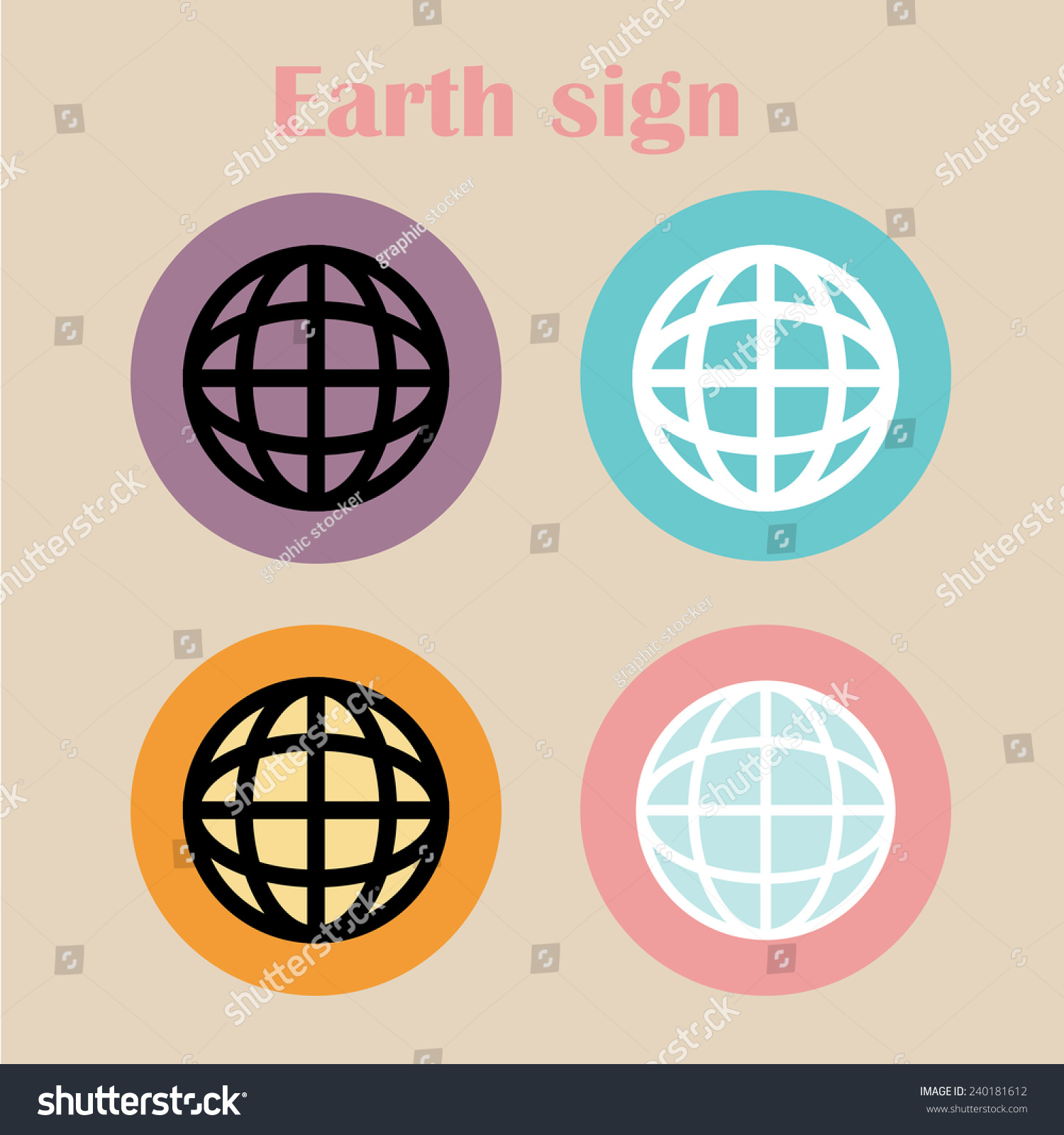 Earth Vector Icons Setearth Sign Vector Stock Vector (Royalty Free ...