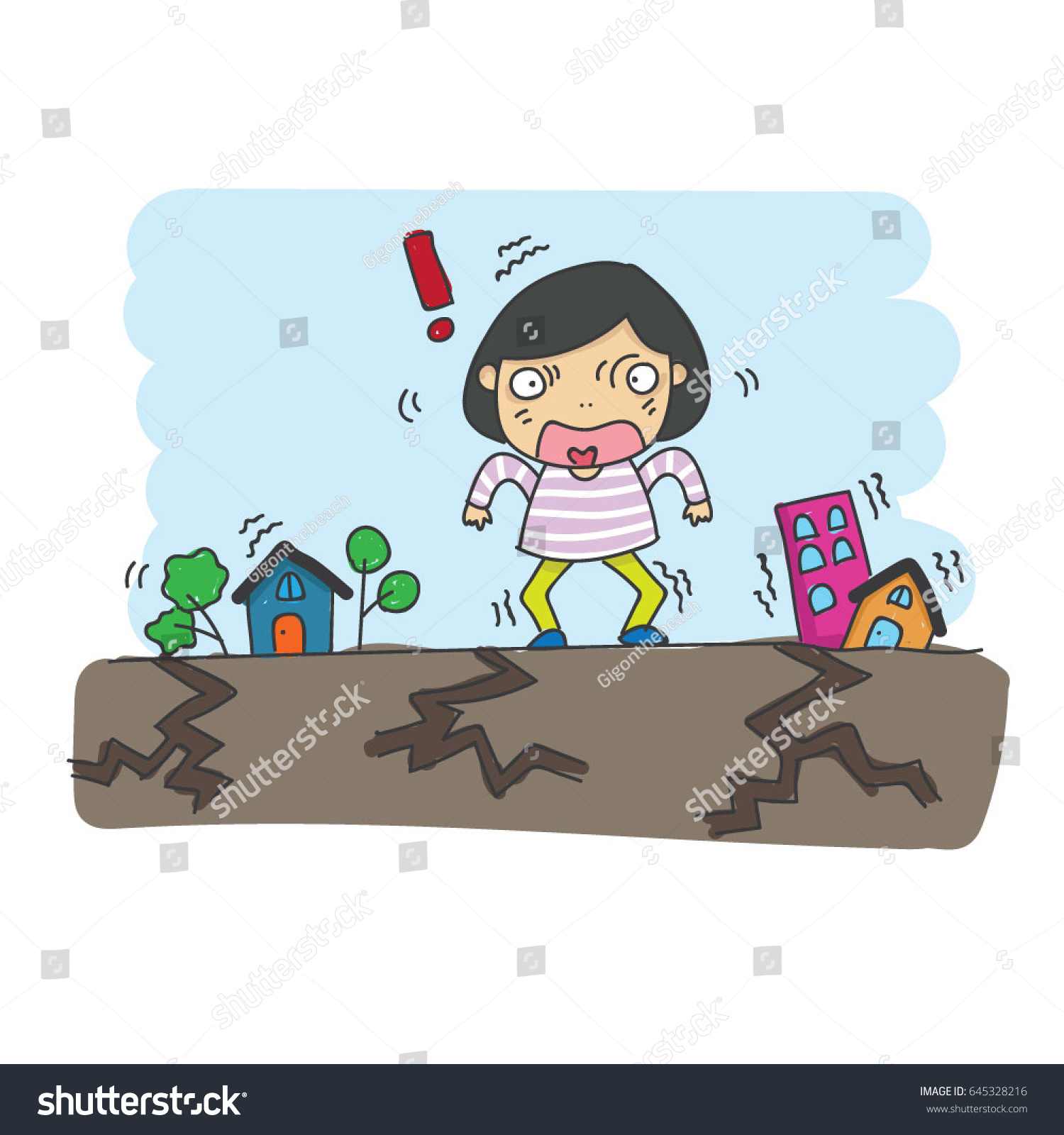 Earthquake Stock Vector (Royalty Free) 645328216