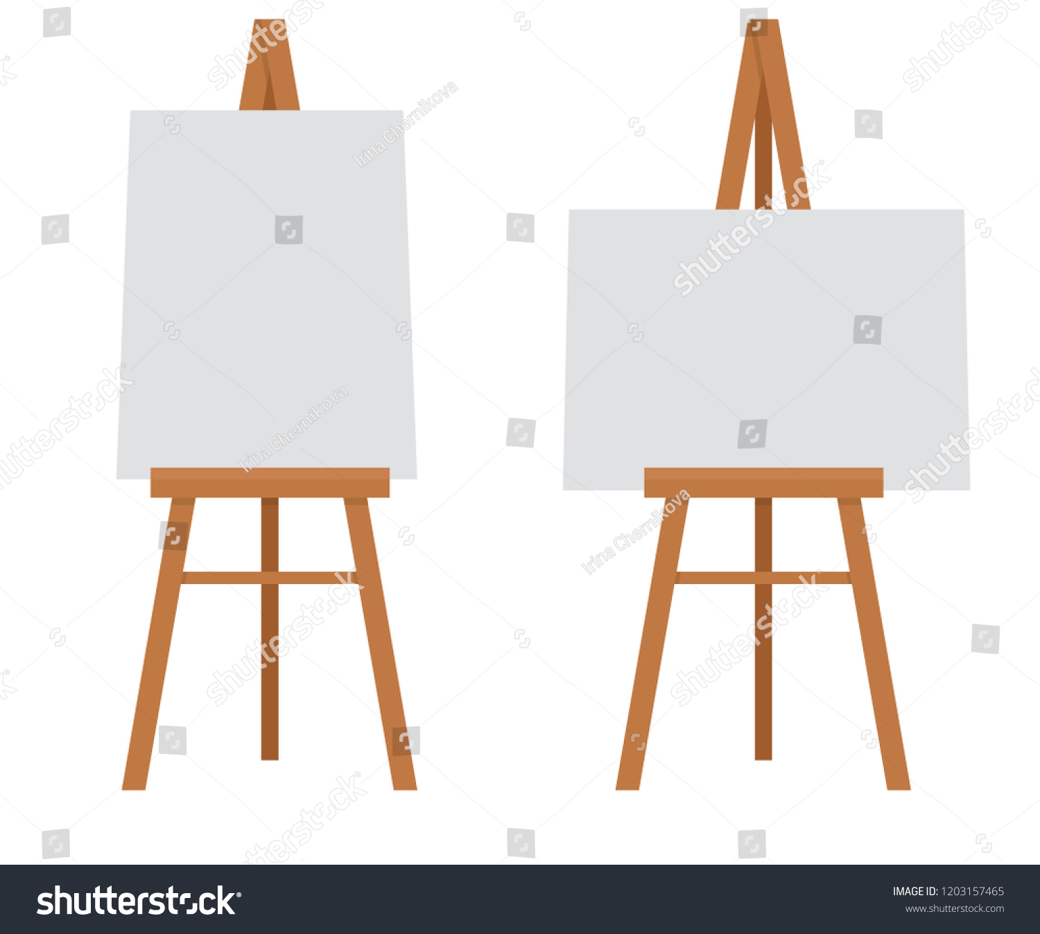 Easels Horizontal Vertical Paper Sheets Vector: เวกเตอร์สต็อก (ปลอดค่า ...