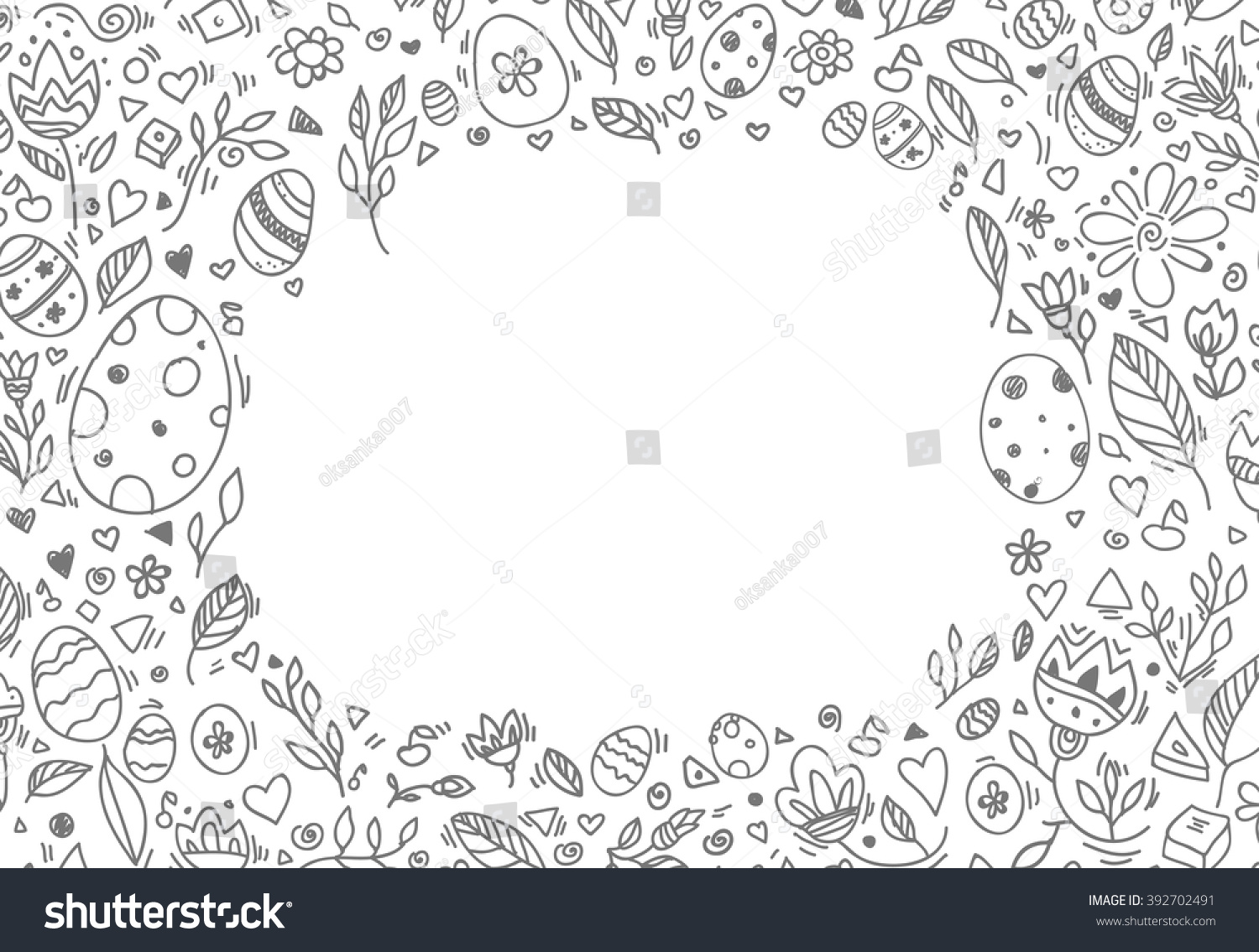 Easter Border Clipart Black And White
